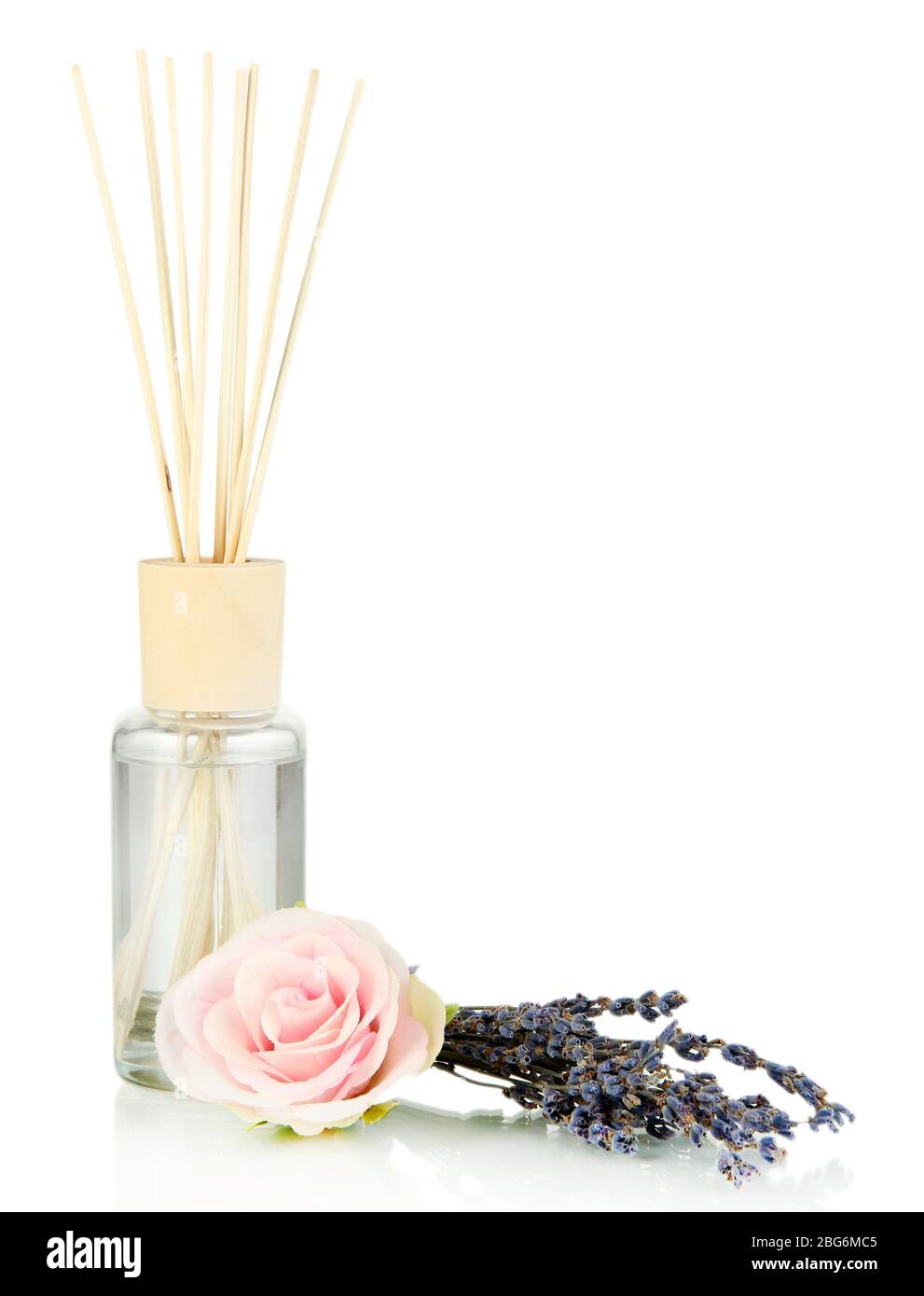 Aromatic sticks for home with smell of lavender and rose isolated on ...