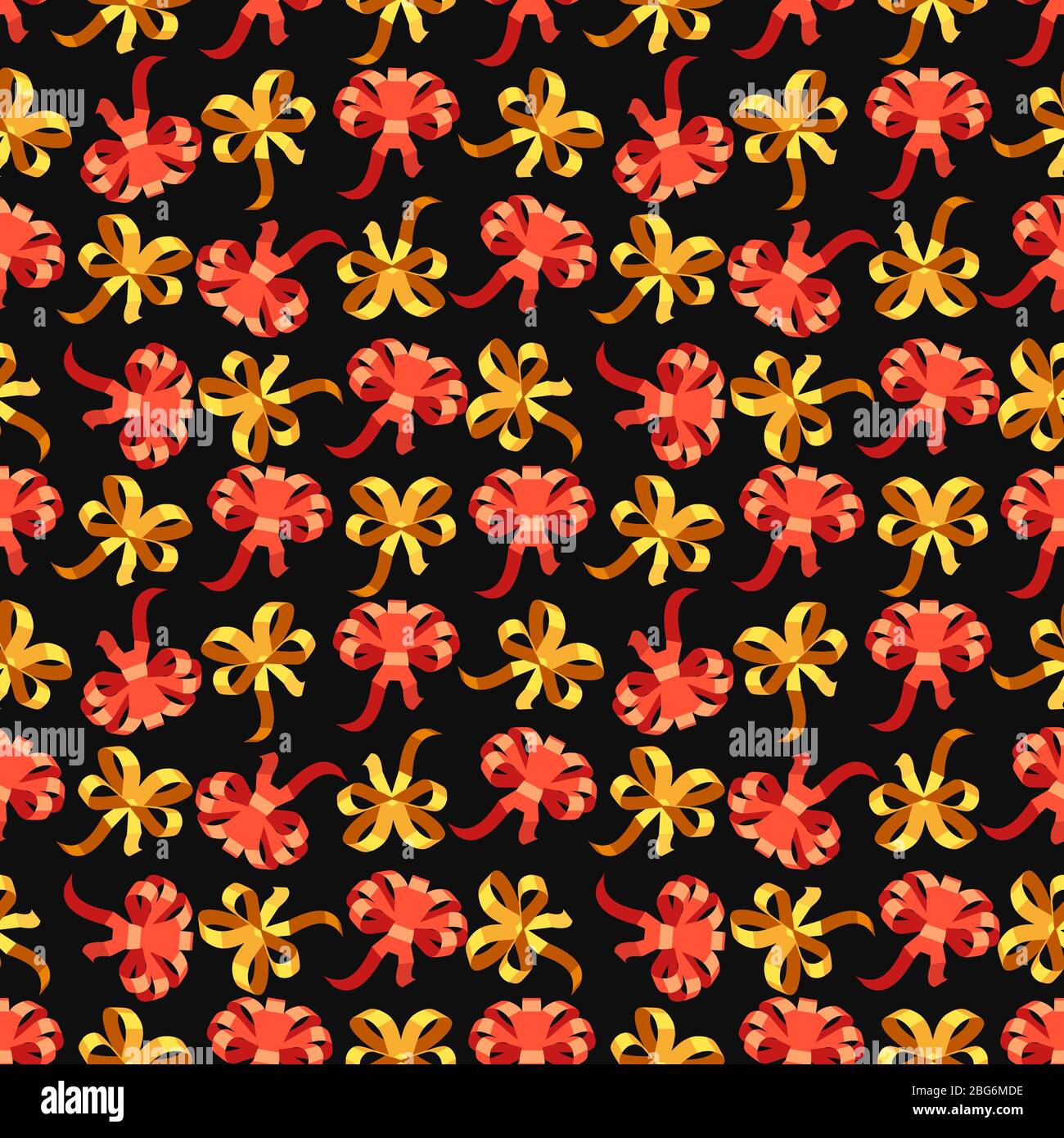 Gift bows seamless pattern design background in color. Vector ...