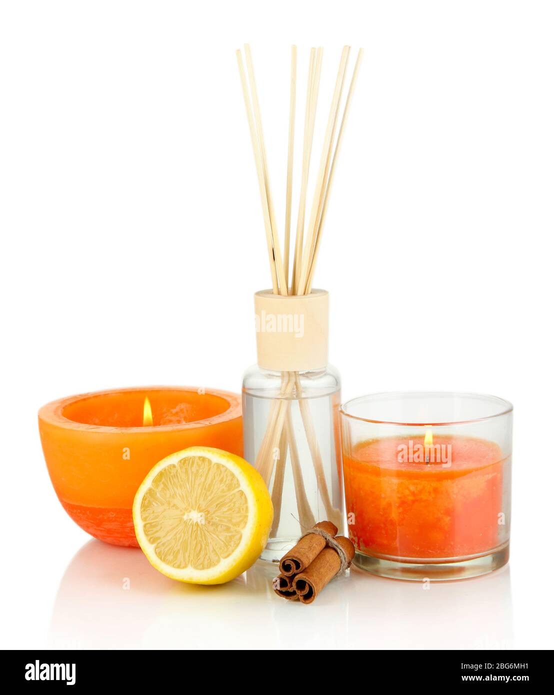 Aromatic sticks for home with fruity odor isolated on white Stock Photo ...