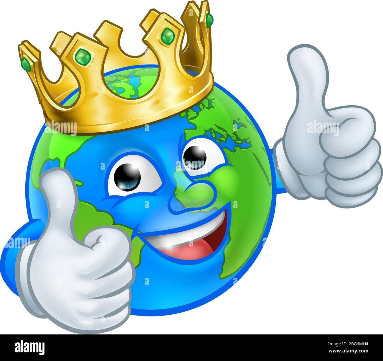 Cartoon globe man happy face Cut Out Stock Images & Pictures - Alamy