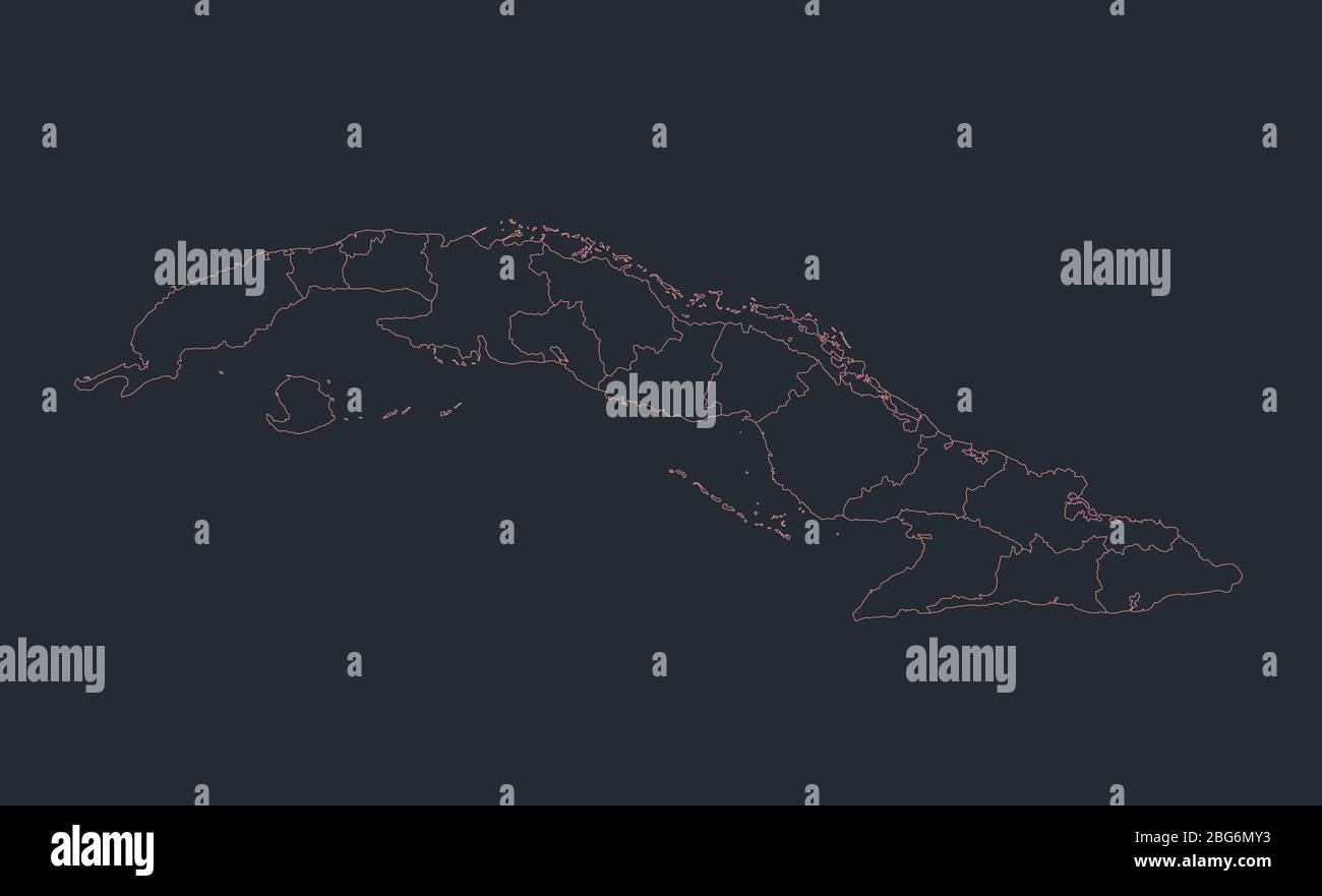 Infographics Cuba map outline, flat design, blank Stock Photo - Alamy