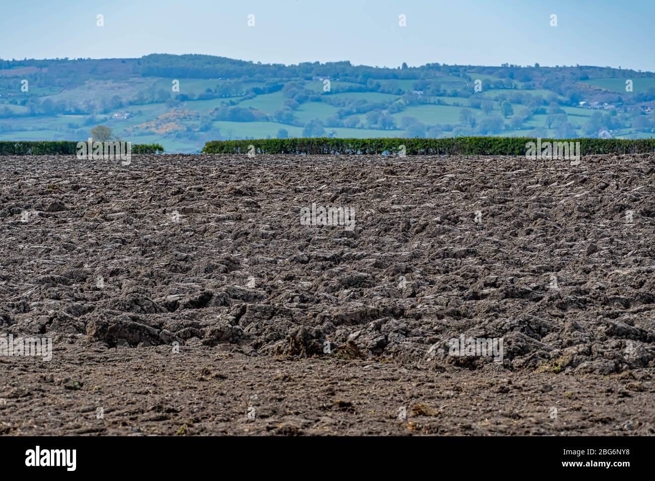 Rough Ploughed field in the countryside Stock Photo - Alamy