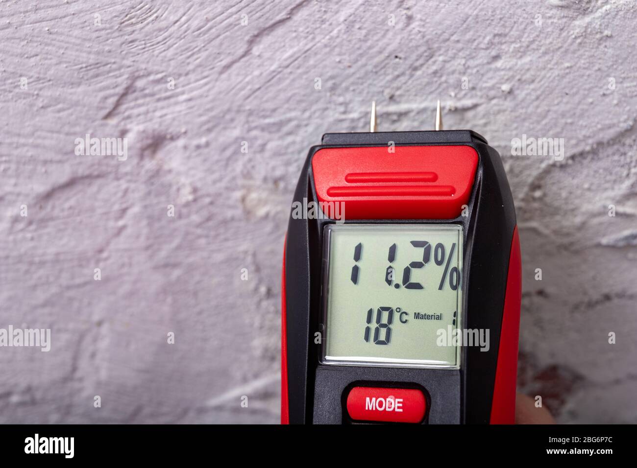 Plaster moisture measurement using an electronic meter. Measurements in ...