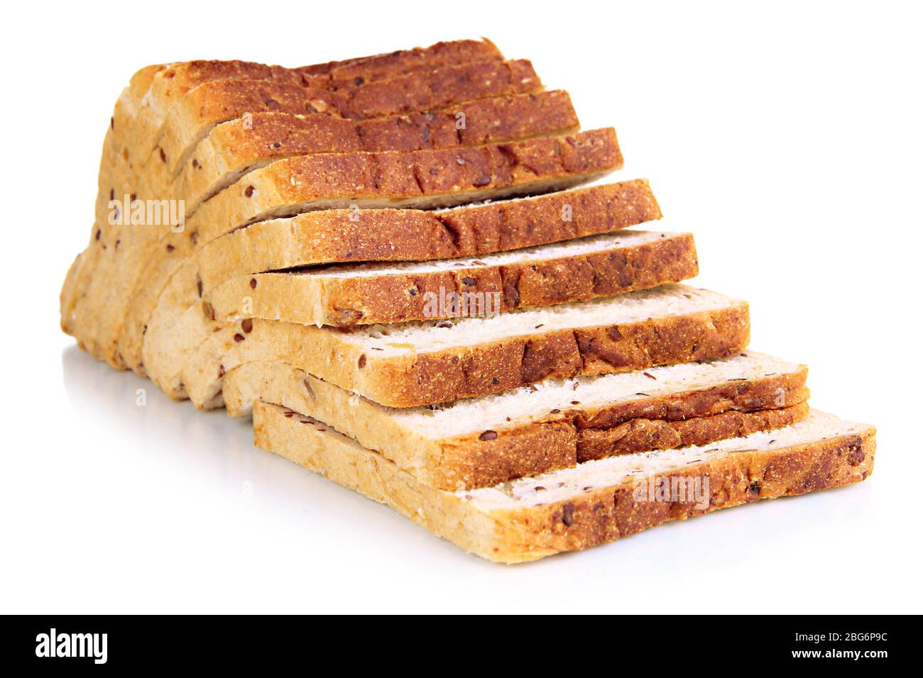 Toast bread, isolated on white Stock Photo - Alamy