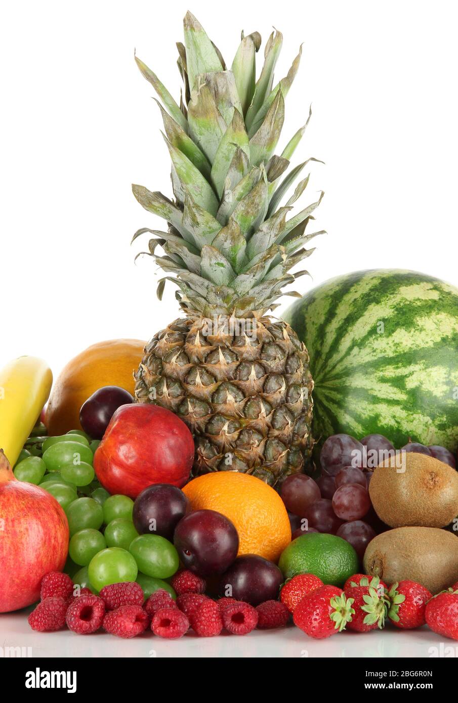 Different fruits isolated on white Stock Photo - Alamy