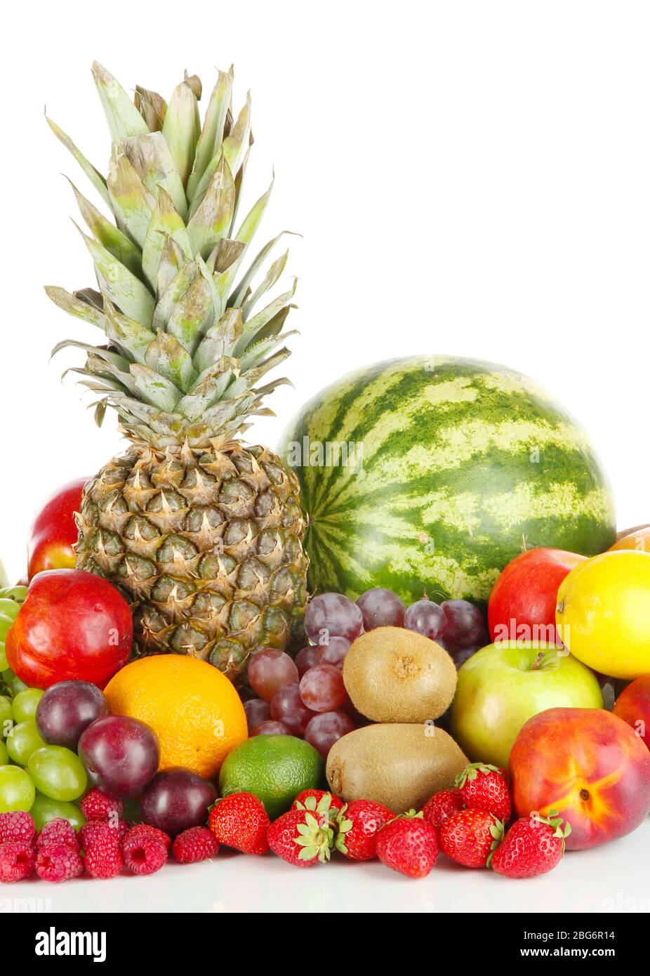 Different fruits isolated on white Stock Photo - Alamy