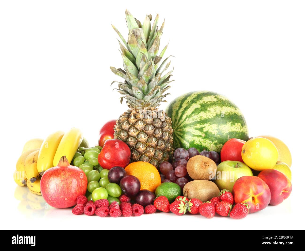 Different fruits isolated on white Stock Photo - Alamy
