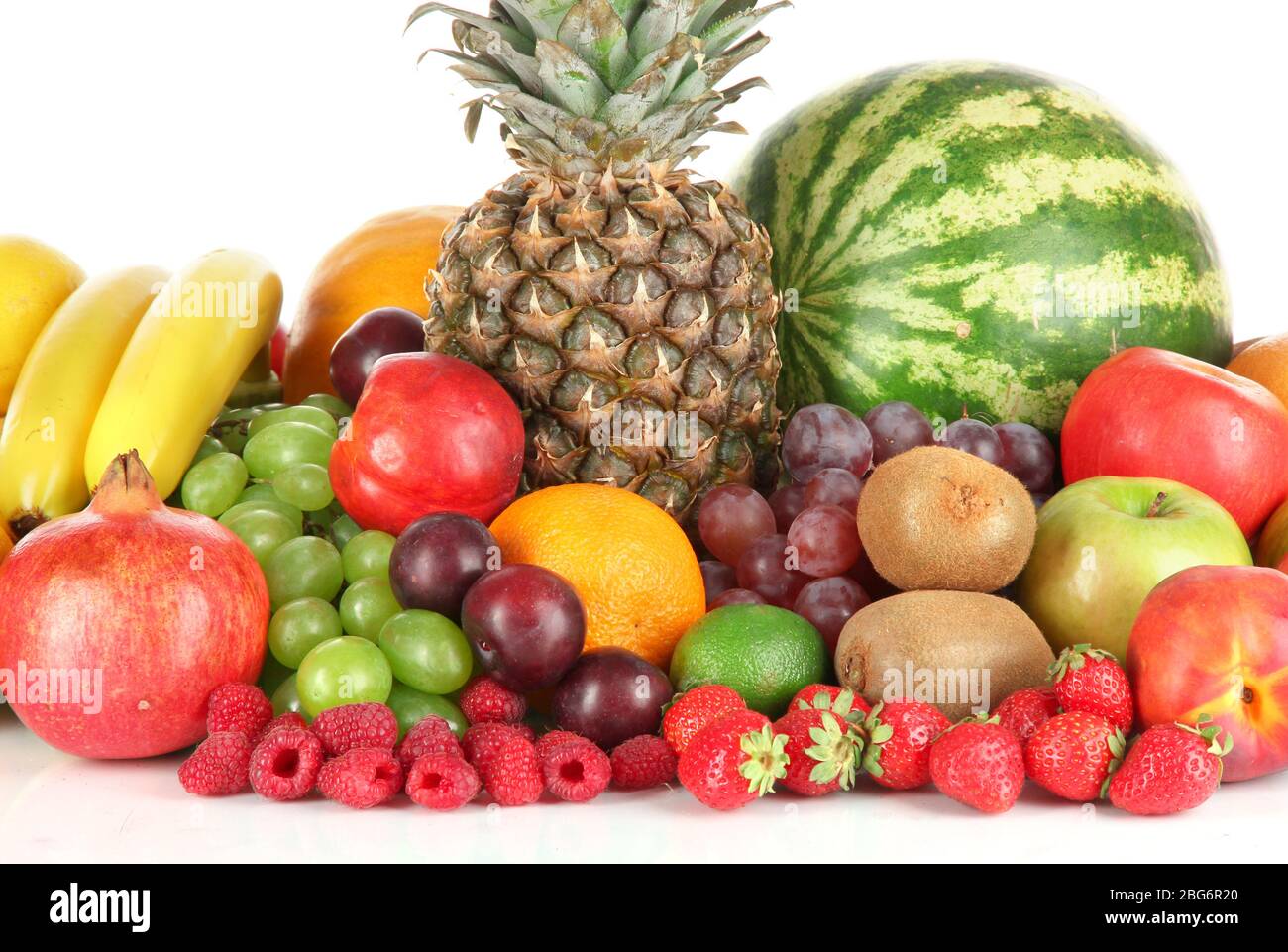 Different fruits isolated on white Stock Photo - Alamy