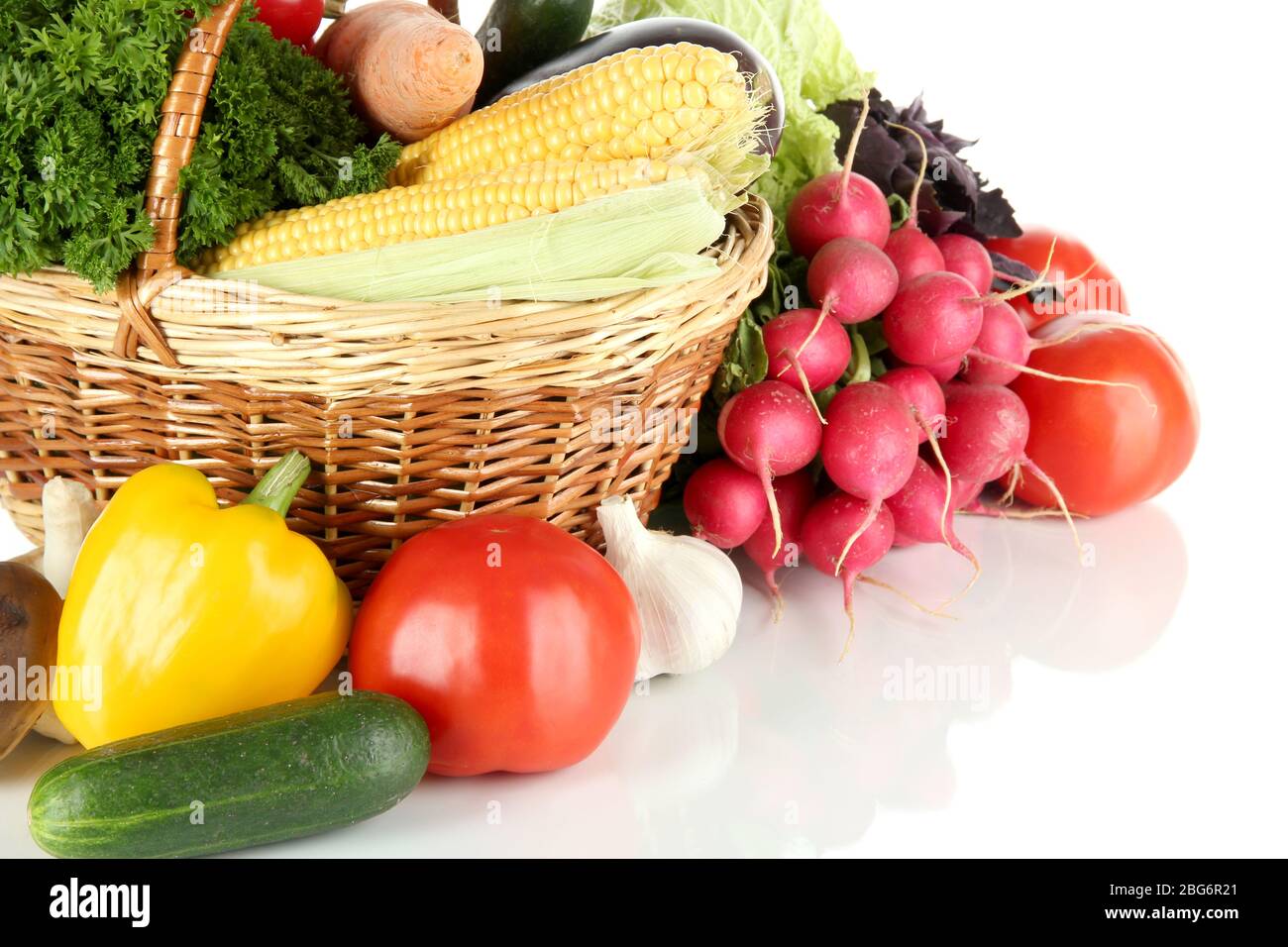 Different vegetables isolated on white Stock Photo - Alamy