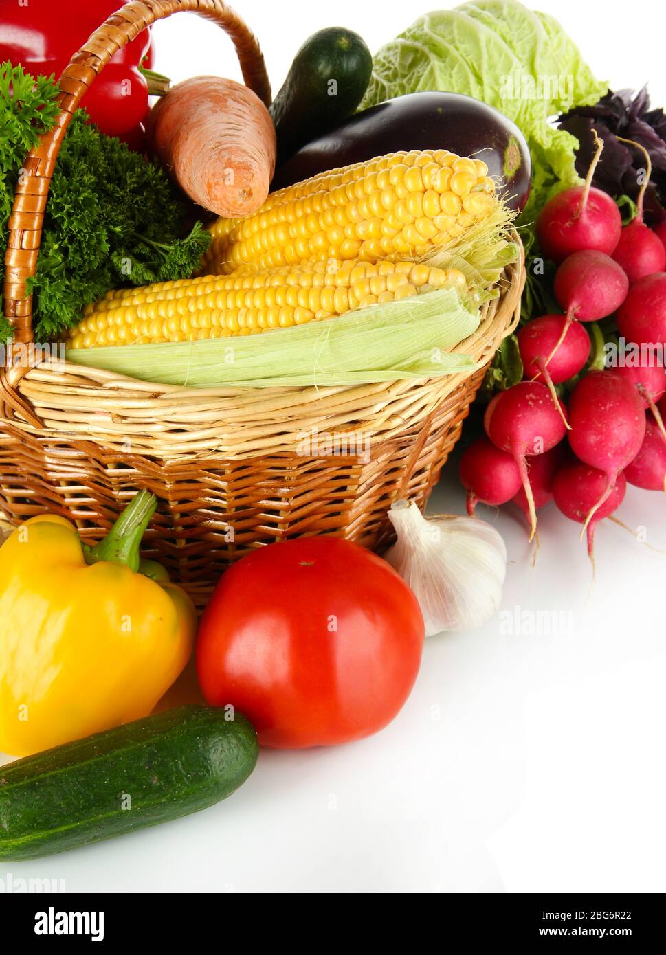 Different vegetables isolated on white Stock Photo - Alamy