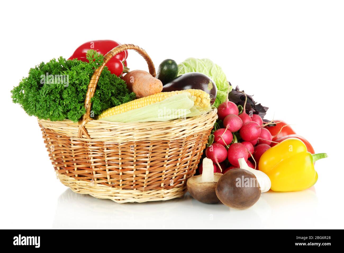 Different vegetables isolated on white Stock Photo - Alamy