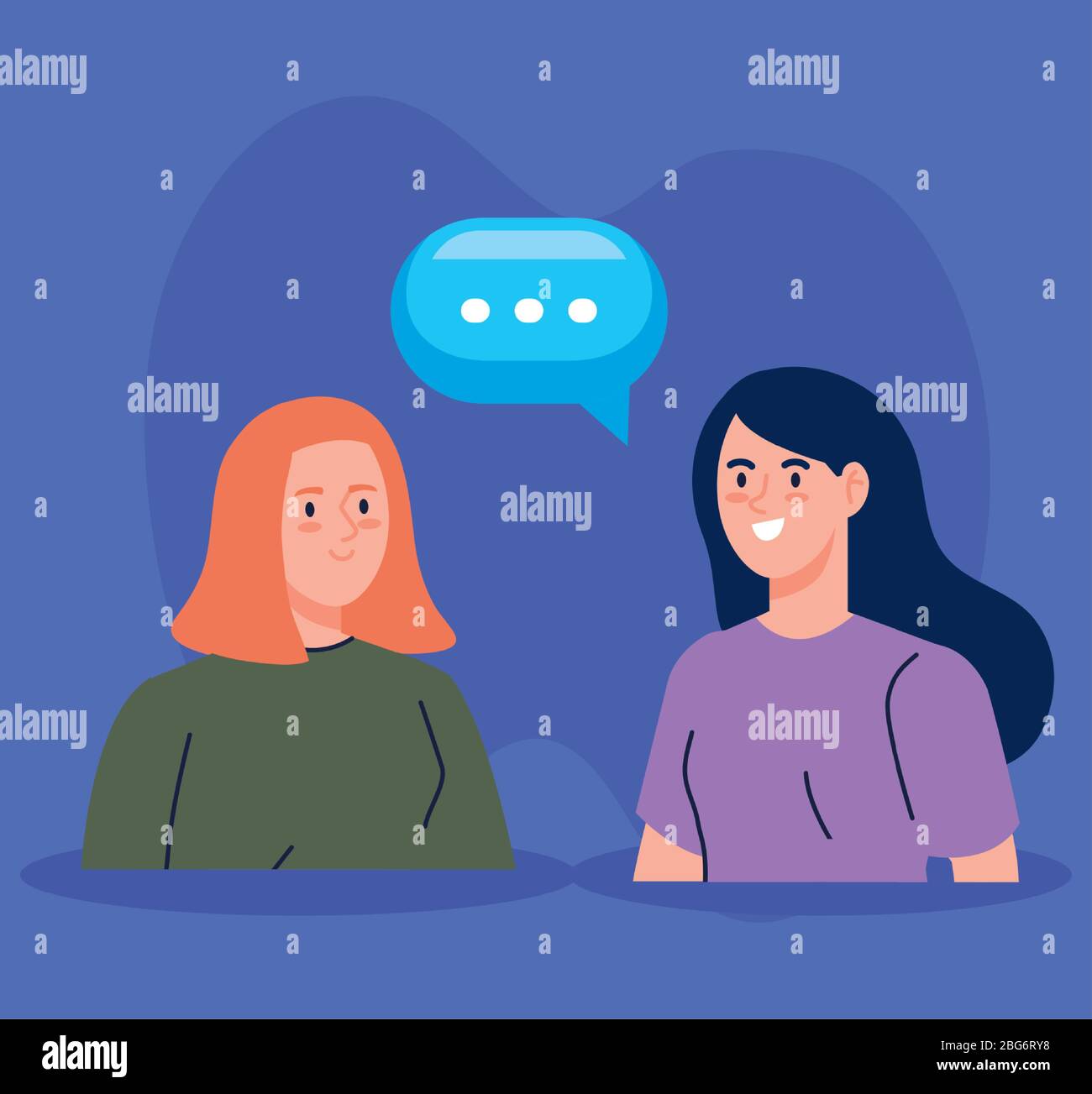 beautiful women talking avatar characters Stock Vector Image & Art - Alamy