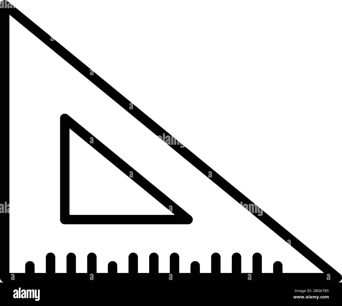 Triangle ruler icon, outline style Stock Vector Image & Art - Alamy