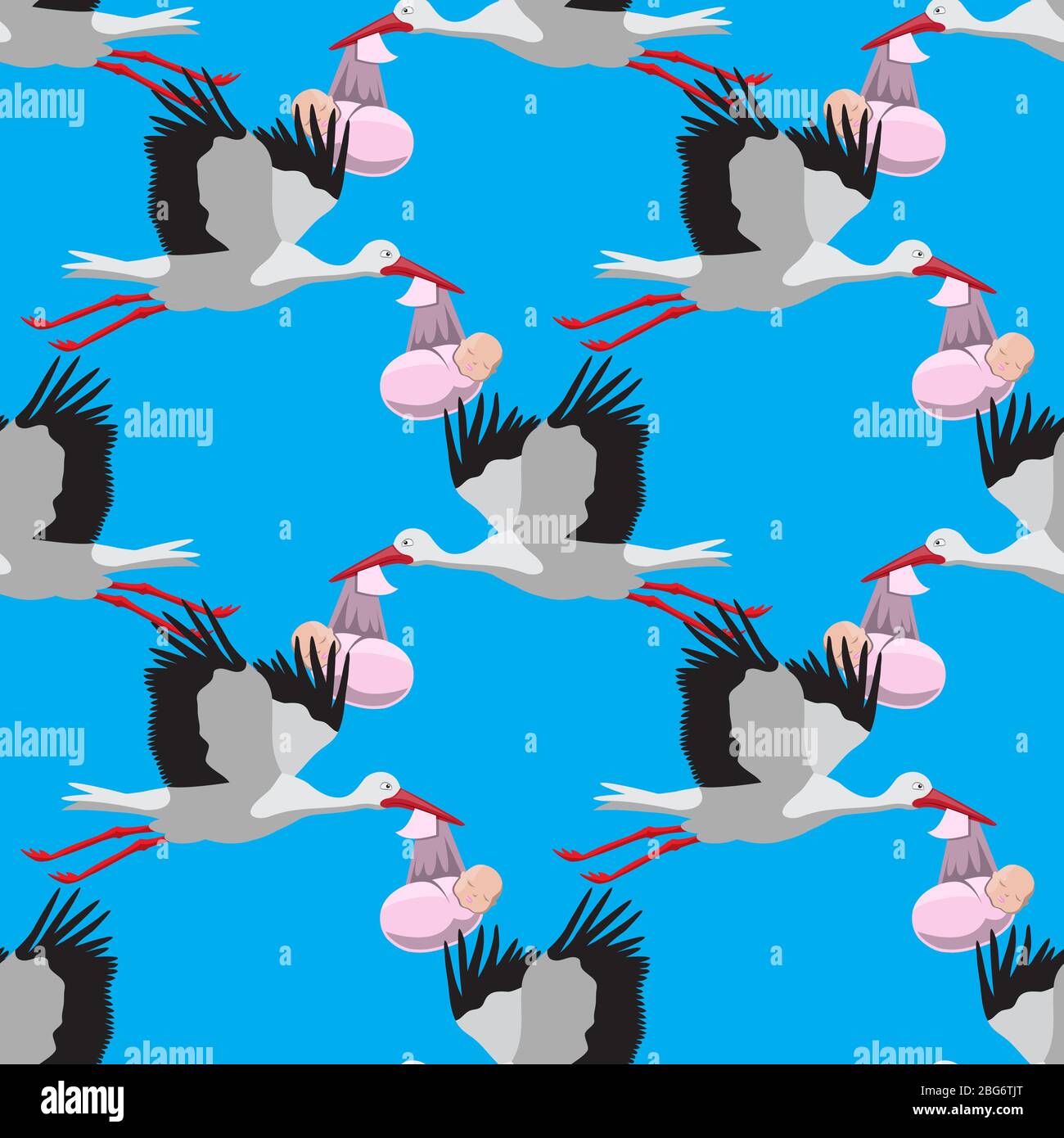 Baby Stork Vector Stock Photos & Baby Stork Vector Stock Images - Alamy