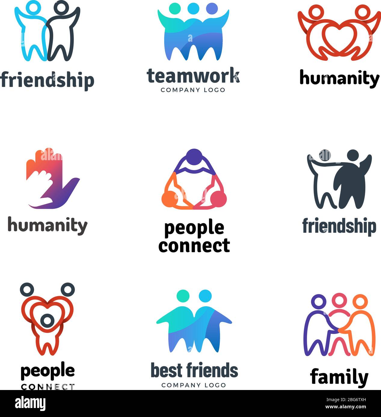 Friendship community friendly team people together cooperation vector ...