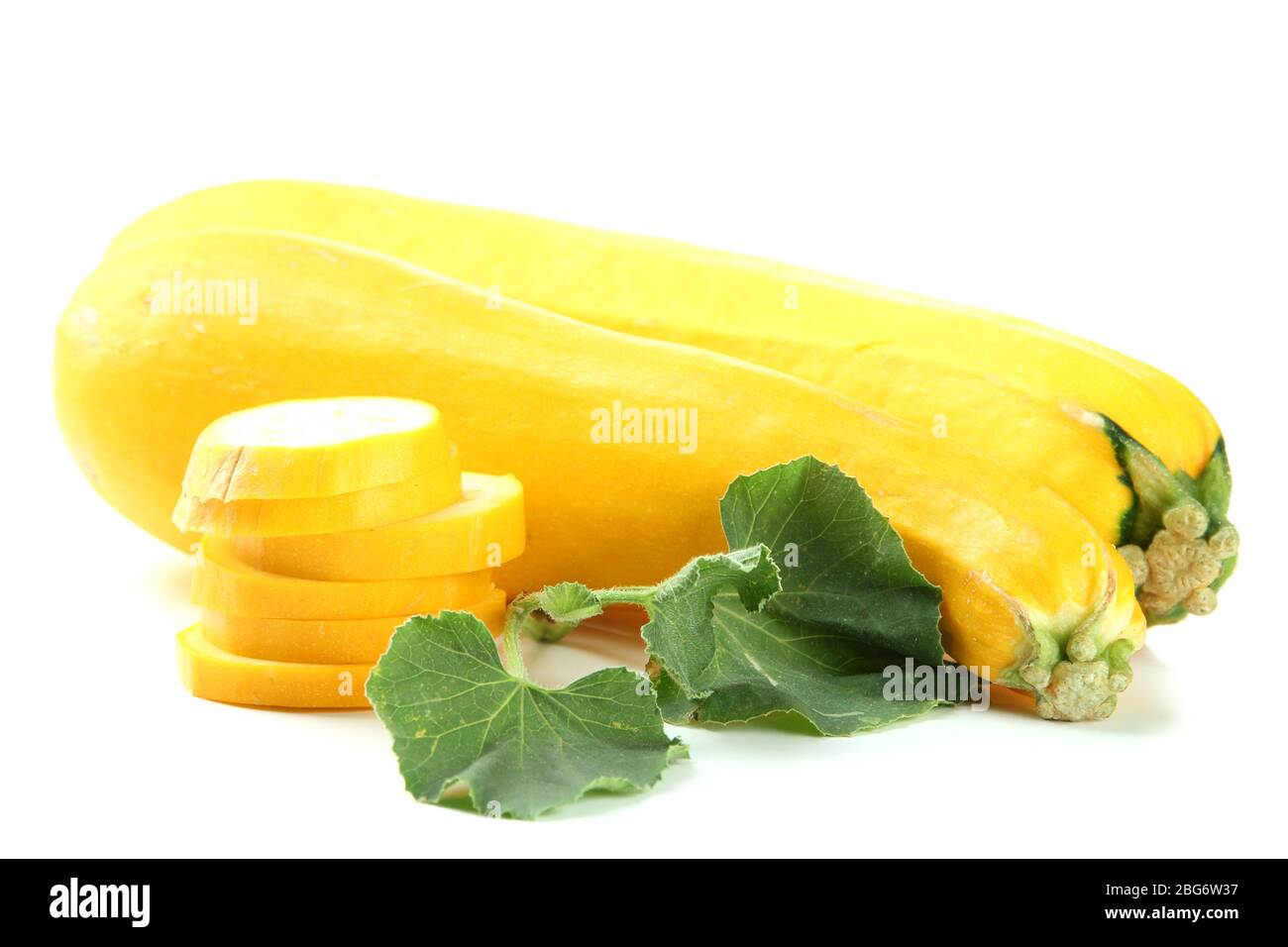 Sliced yellow courgette on Cut Out Stock Images & Pictures - Alamy