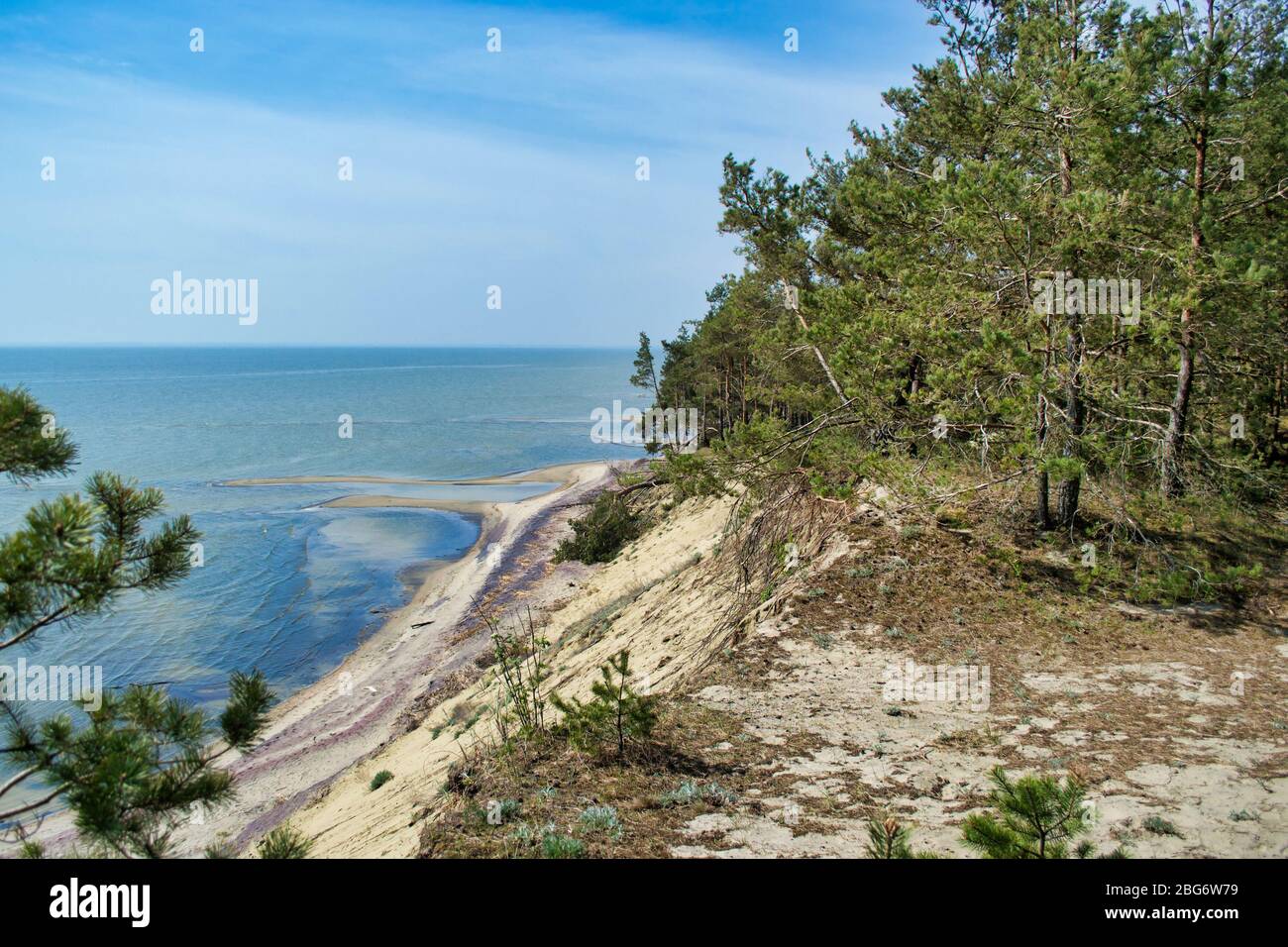 Curonian gulf coast at national park Curonian Spit Stock Photo - Alamy
