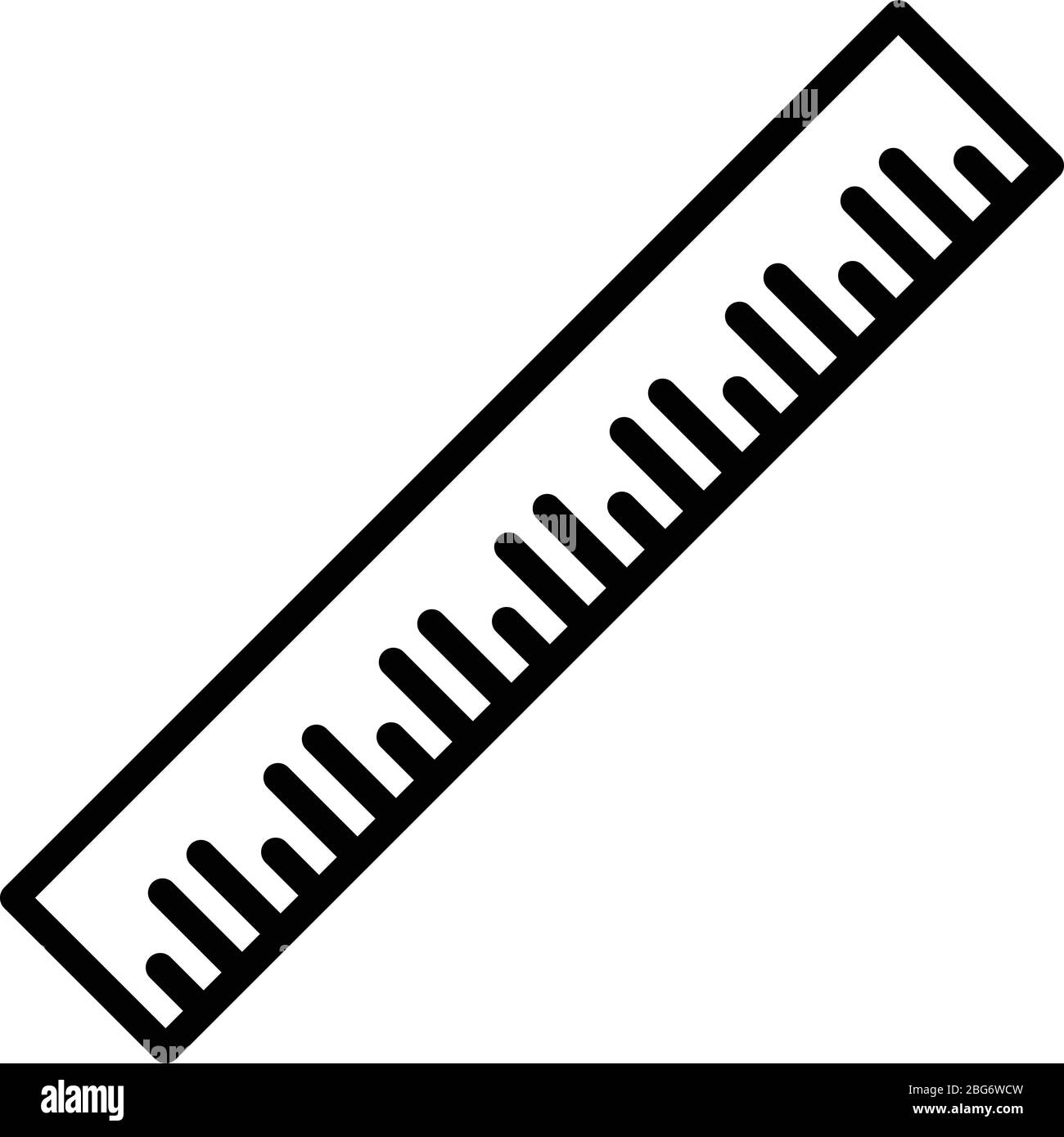 Desk ruler icon, outline style Stock Vector Image & Art - Alamy