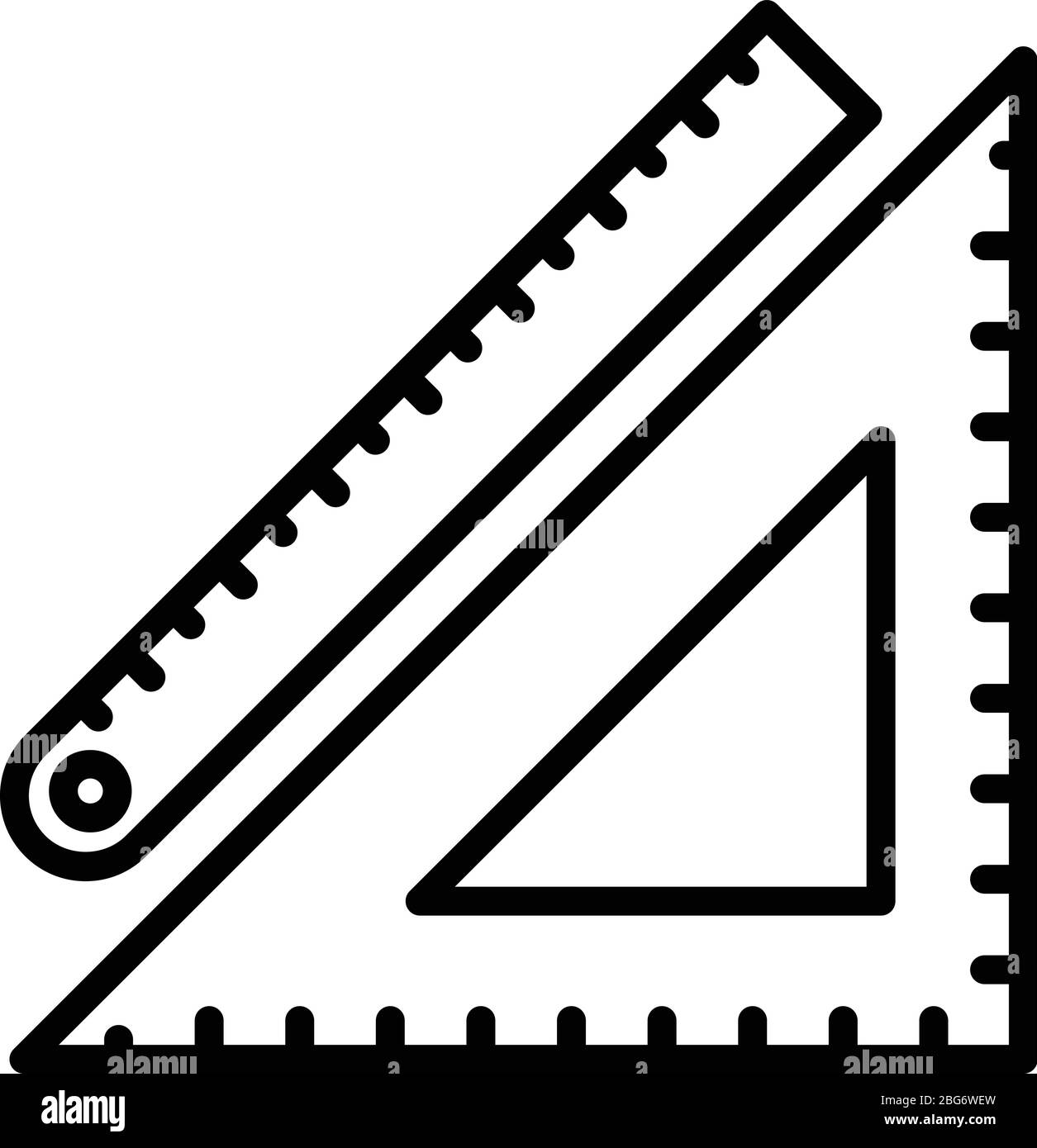 Math ruler icon, outline style Stock Vector Image & Art - Alamy