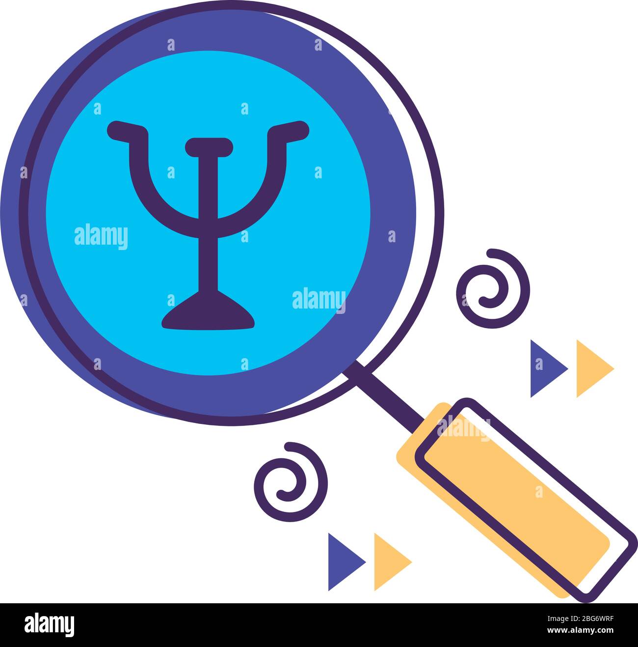 Mental health concept magnifying Stock Vector Images - Alamy