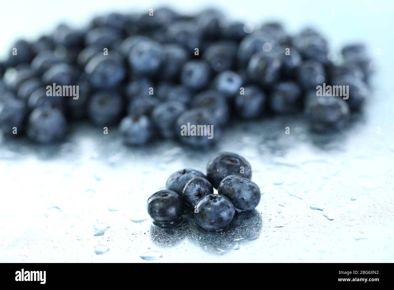 Blueberries on metal background Stock Photo - Alamy