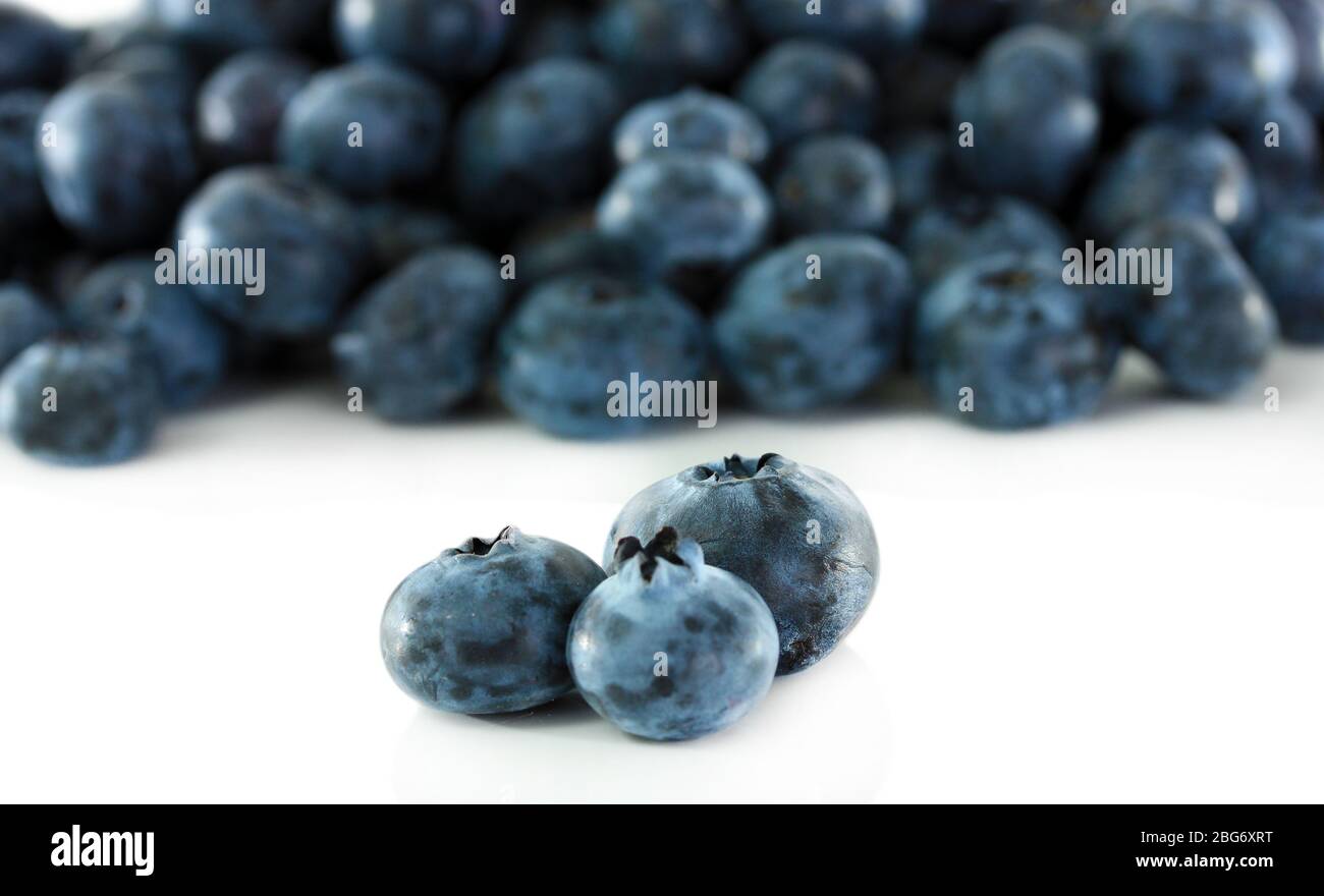 Blueberries isolated on white Stock Photo - Alamy