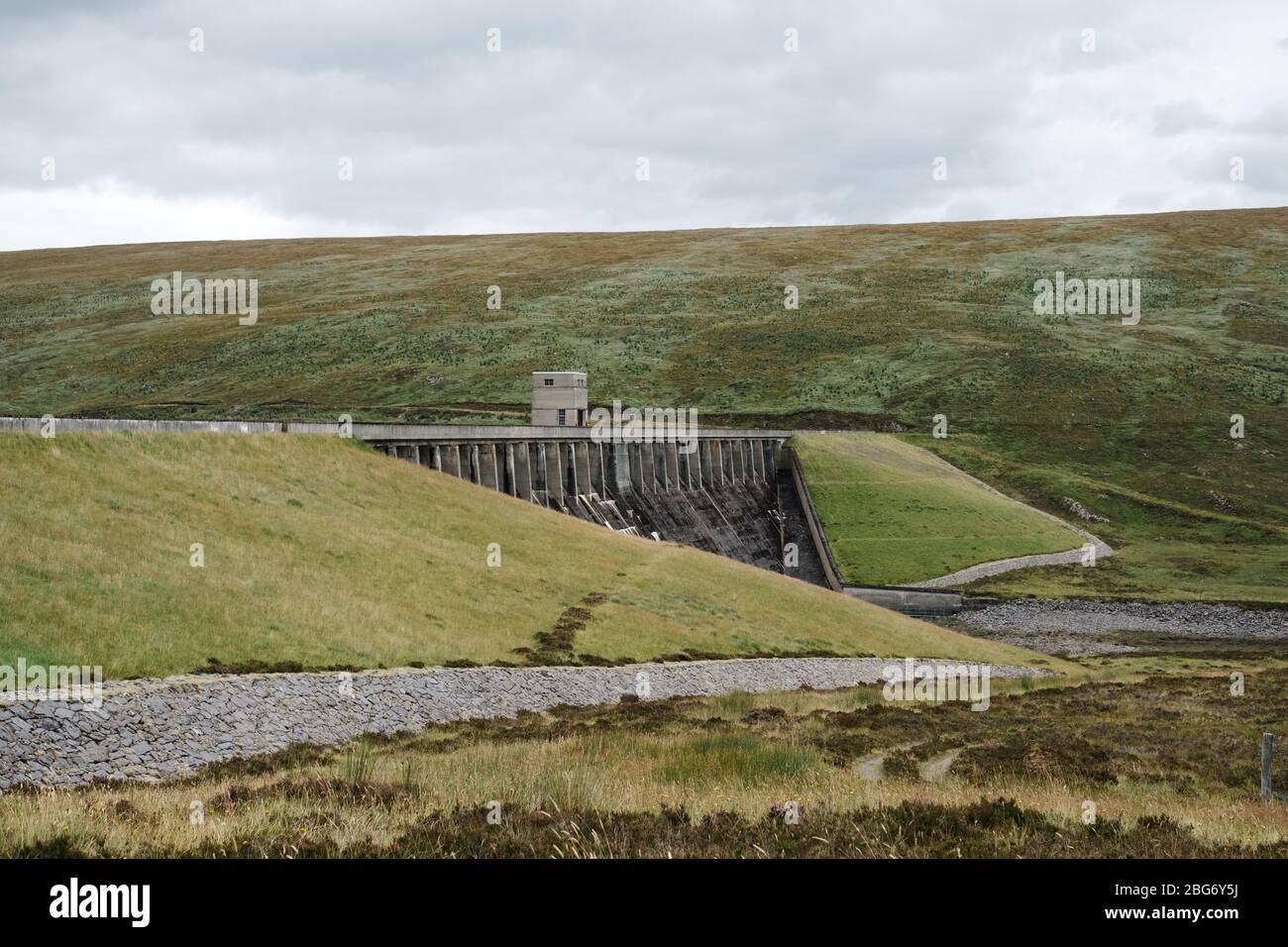 Glascarnoch Dam Scottish Hydro Electric near Garve, Scotland Stock ...
