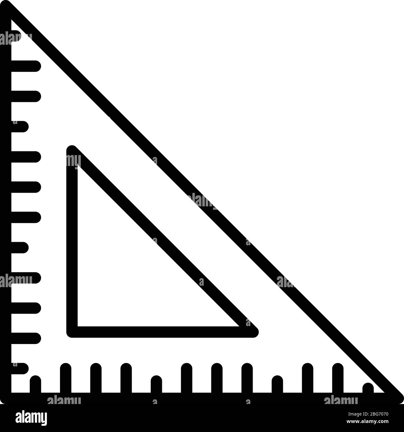 School triangle ruler icon, outline style Stock Vector Image & Art - Alamy