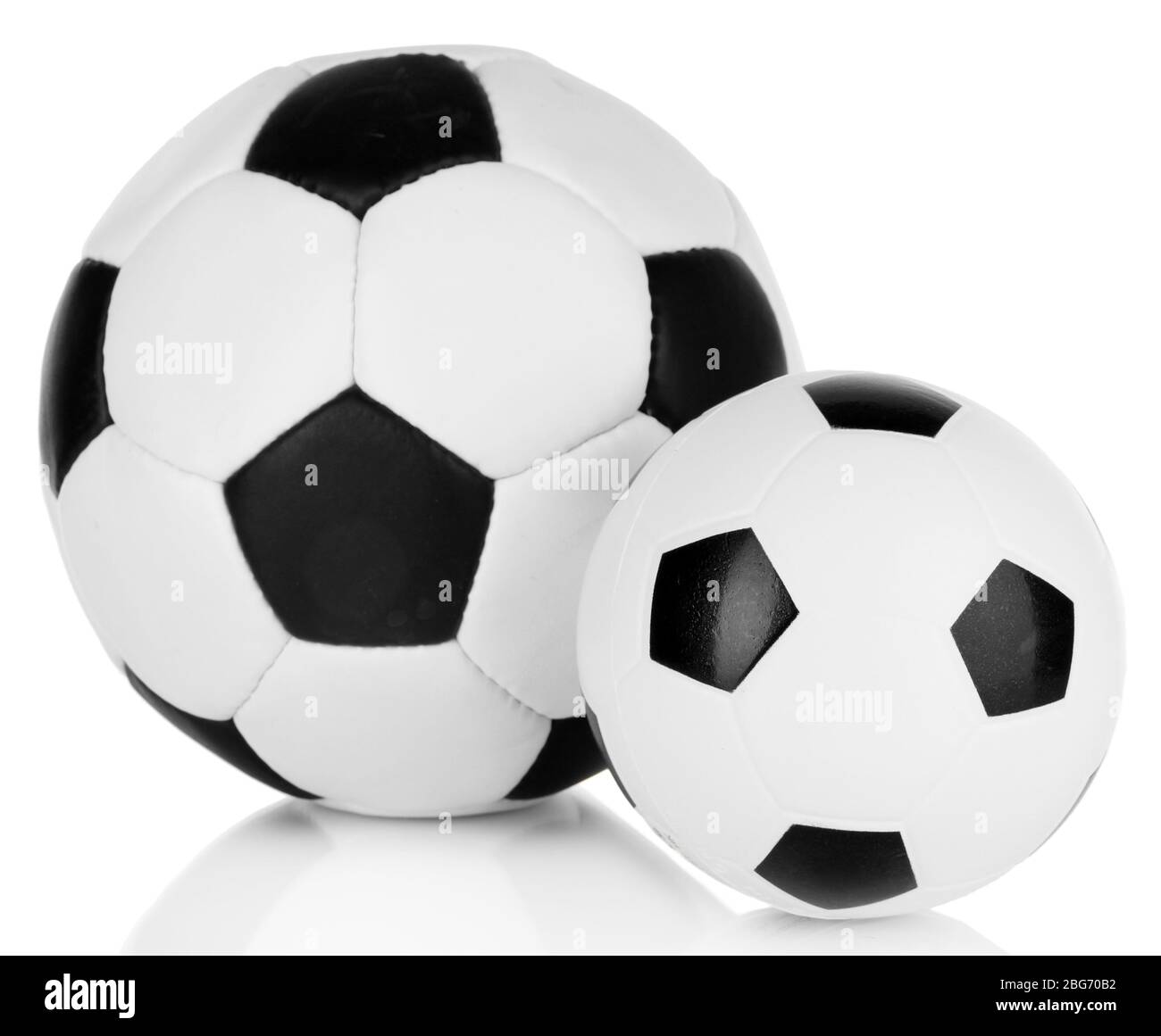 Soccer balls isolated on white Stock Photo - Alamy