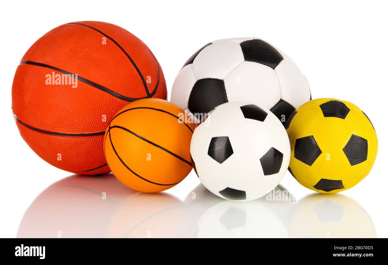 Sport balls, isolated on white Stock Photo - Alamy