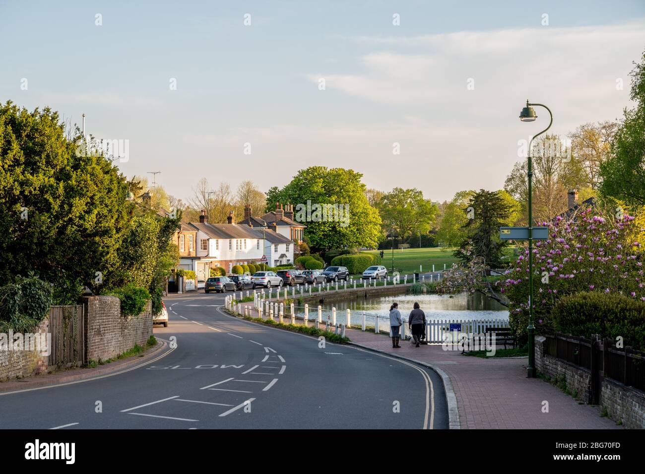 View from High Street to the pond and the common in the historic ...