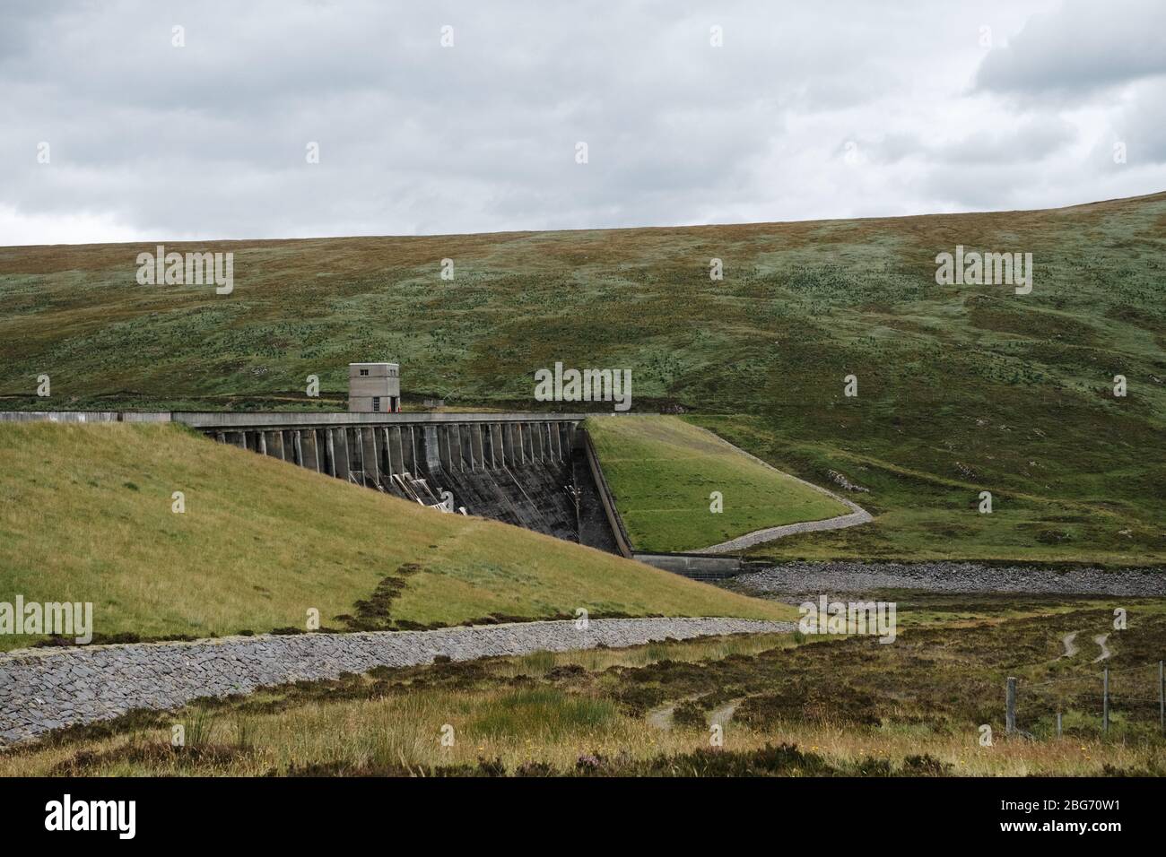 Glascarnoch Dam Scottish Hydro Electric near Garve, Scotland Stock ...