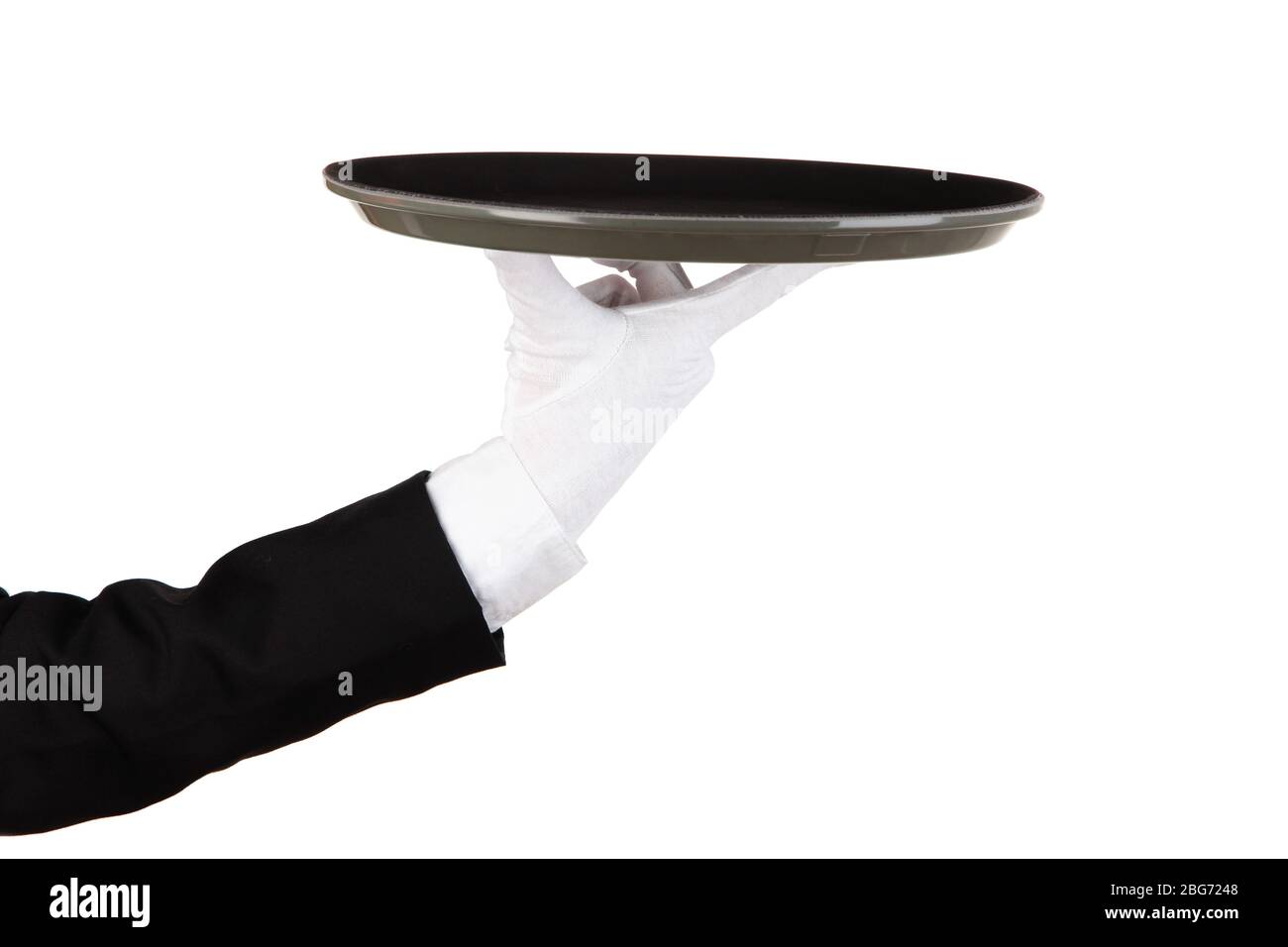 Hand on arm restaurant waiter Cut Out Stock Images & Pictures - Alamy
