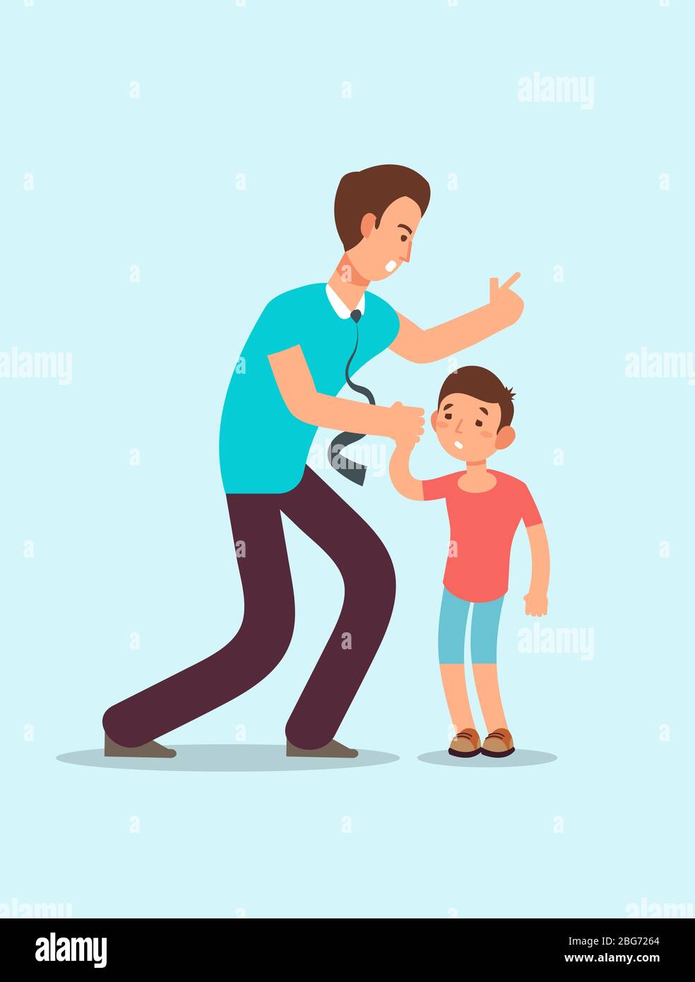 Boy shouting dad Stock Vector Images - Alamy