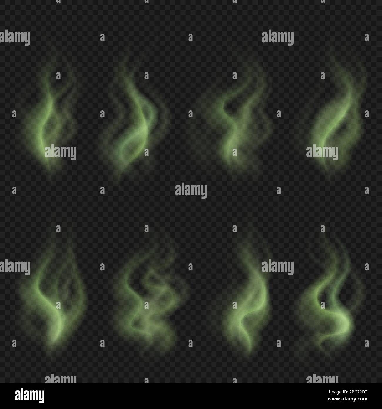 Bad smell steam, green toxic stink smoke, dirty man odor clouds vector ...