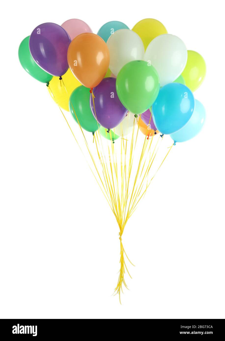 Colorful balloons isolated on white Stock Photo - Alamy