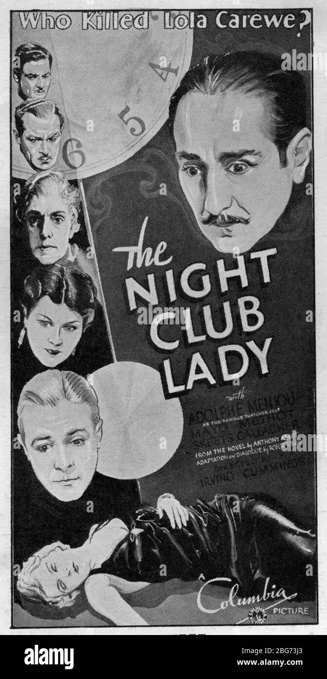 ADOLPHE MENJOU as New York Police Commissioner Thatcher Colt and MAYO ...