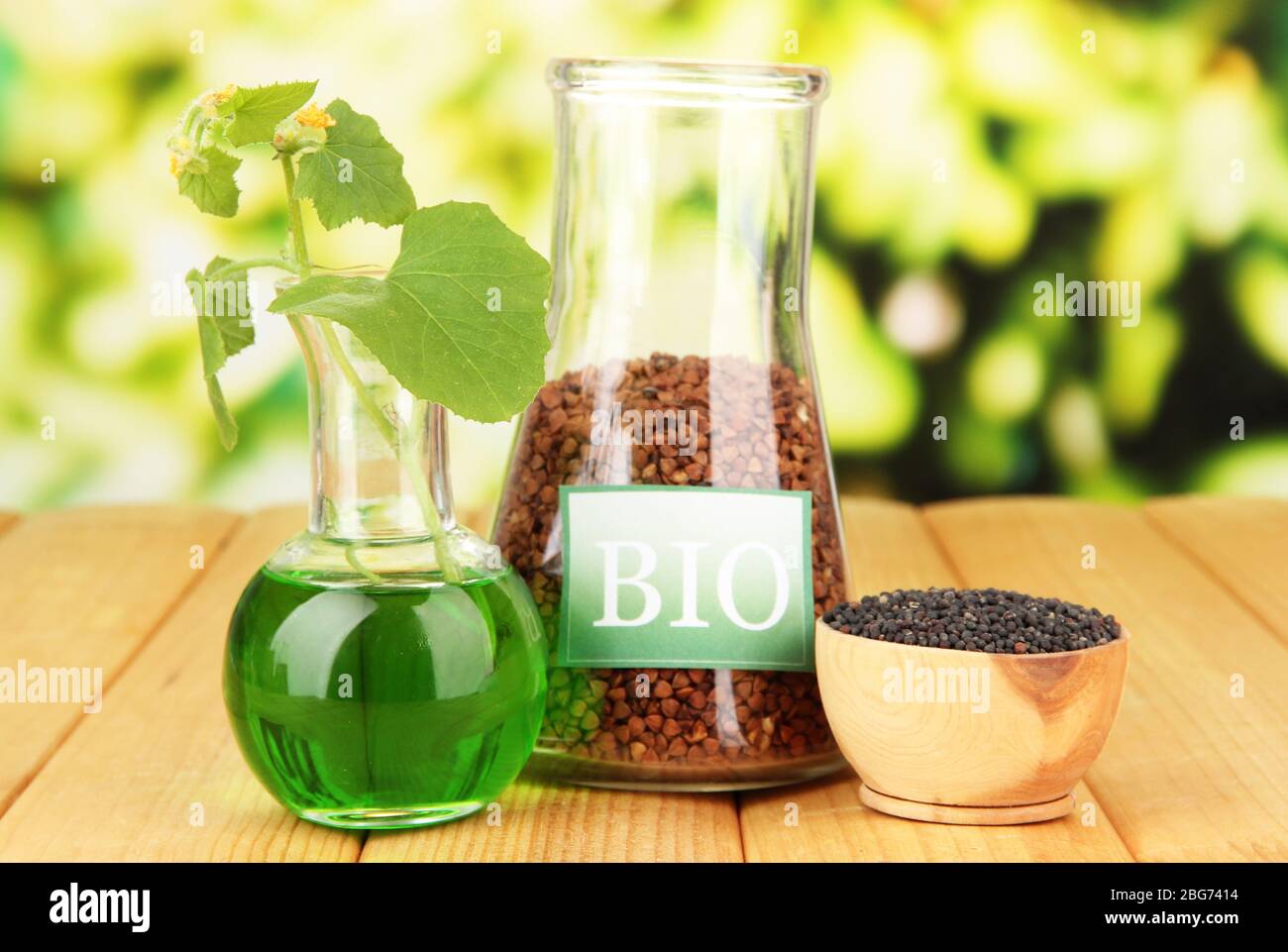 Conceptual photo of bio fuel. On bright background Stock Photo - Alamy