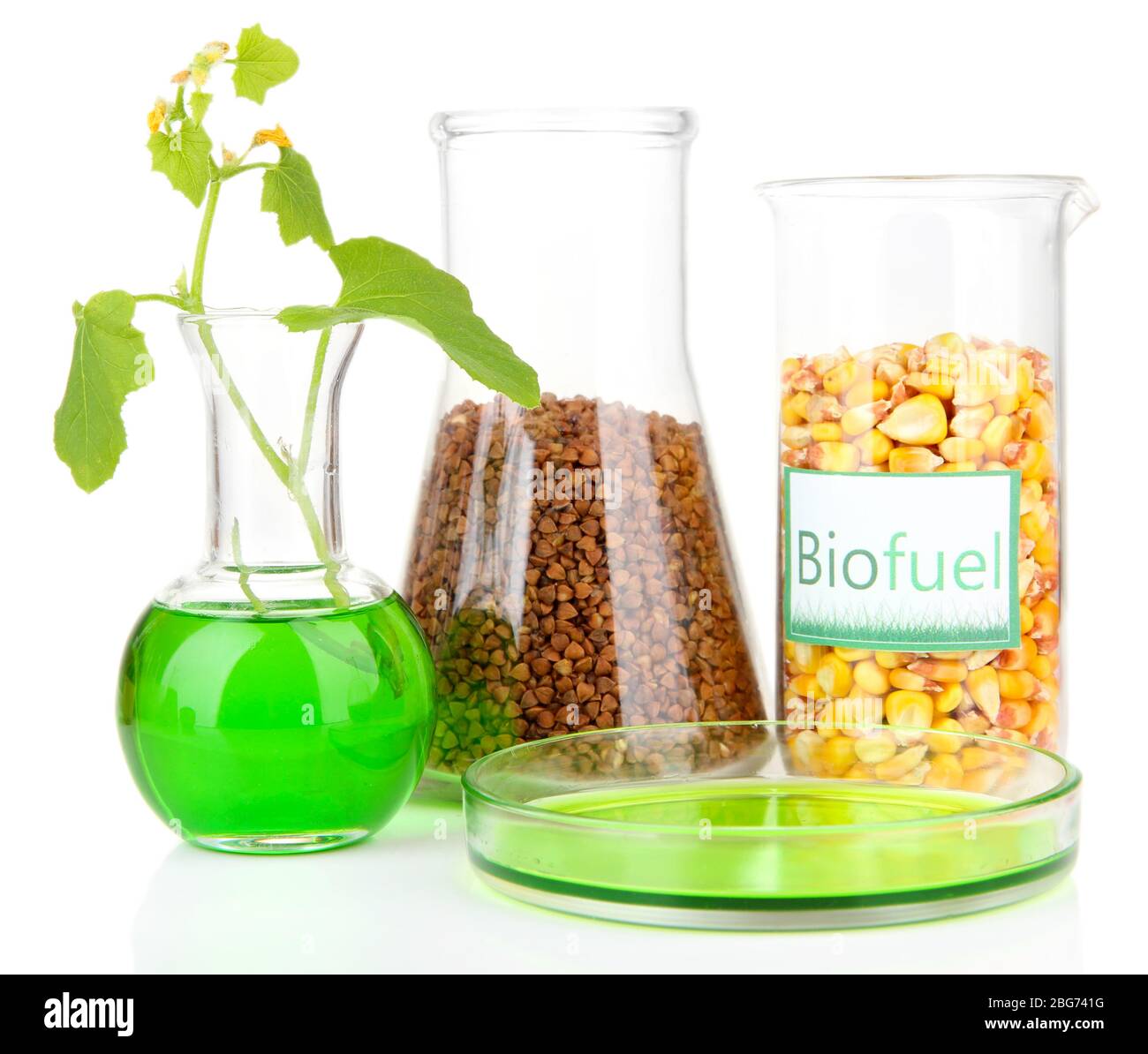 Conceptual photo of bio fuel. Isolated on white Stock Photo - Alamy