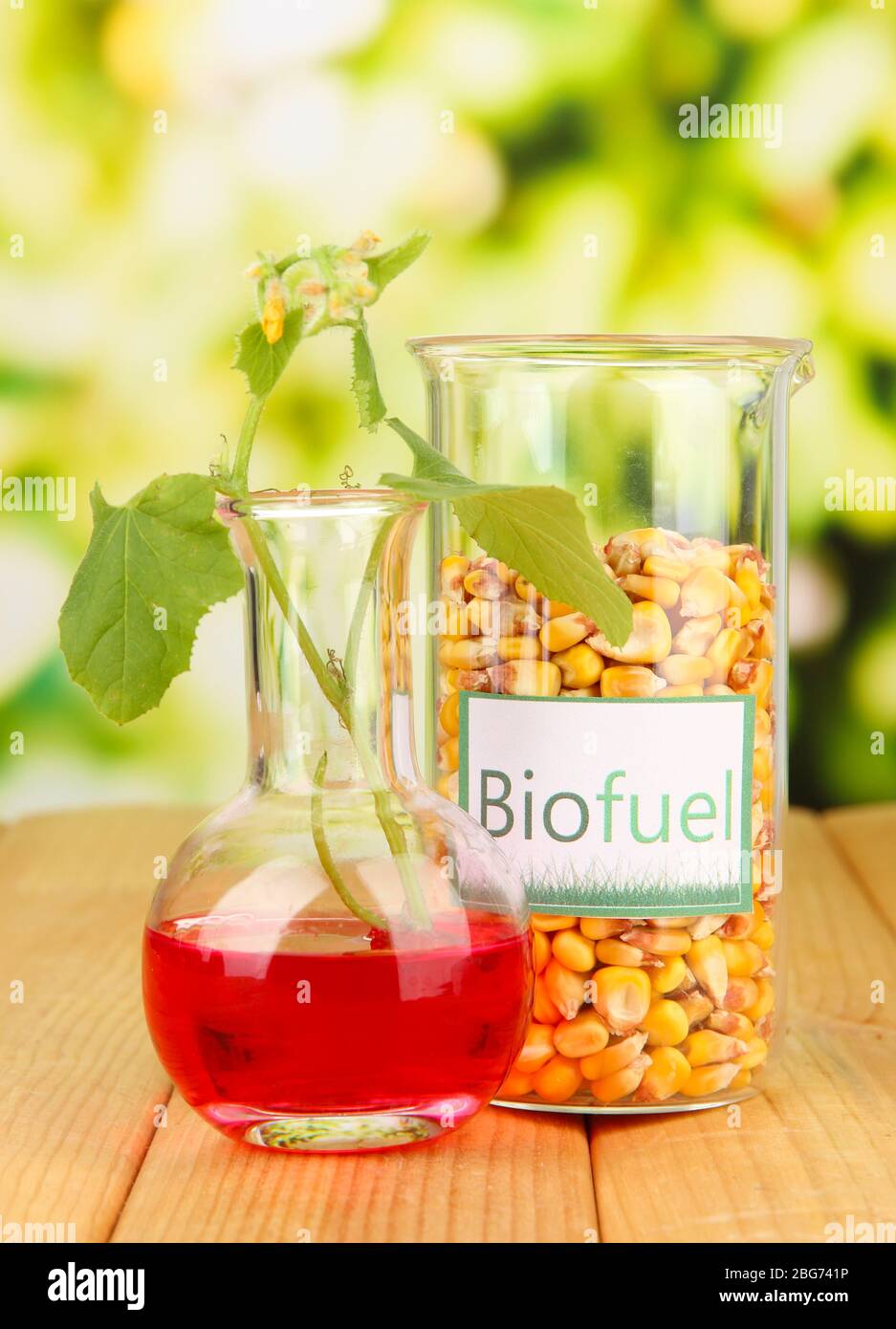 Conceptual photo of bio fuel. On bright background Stock Photo - Alamy