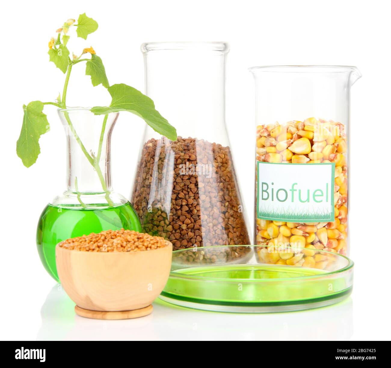 Conceptual photo of bio fuel. Isolated on white Stock Photo - Alamy