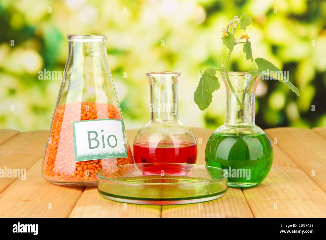 Conceptual photo of bio fuel. On bright background Stock Photo - Alamy