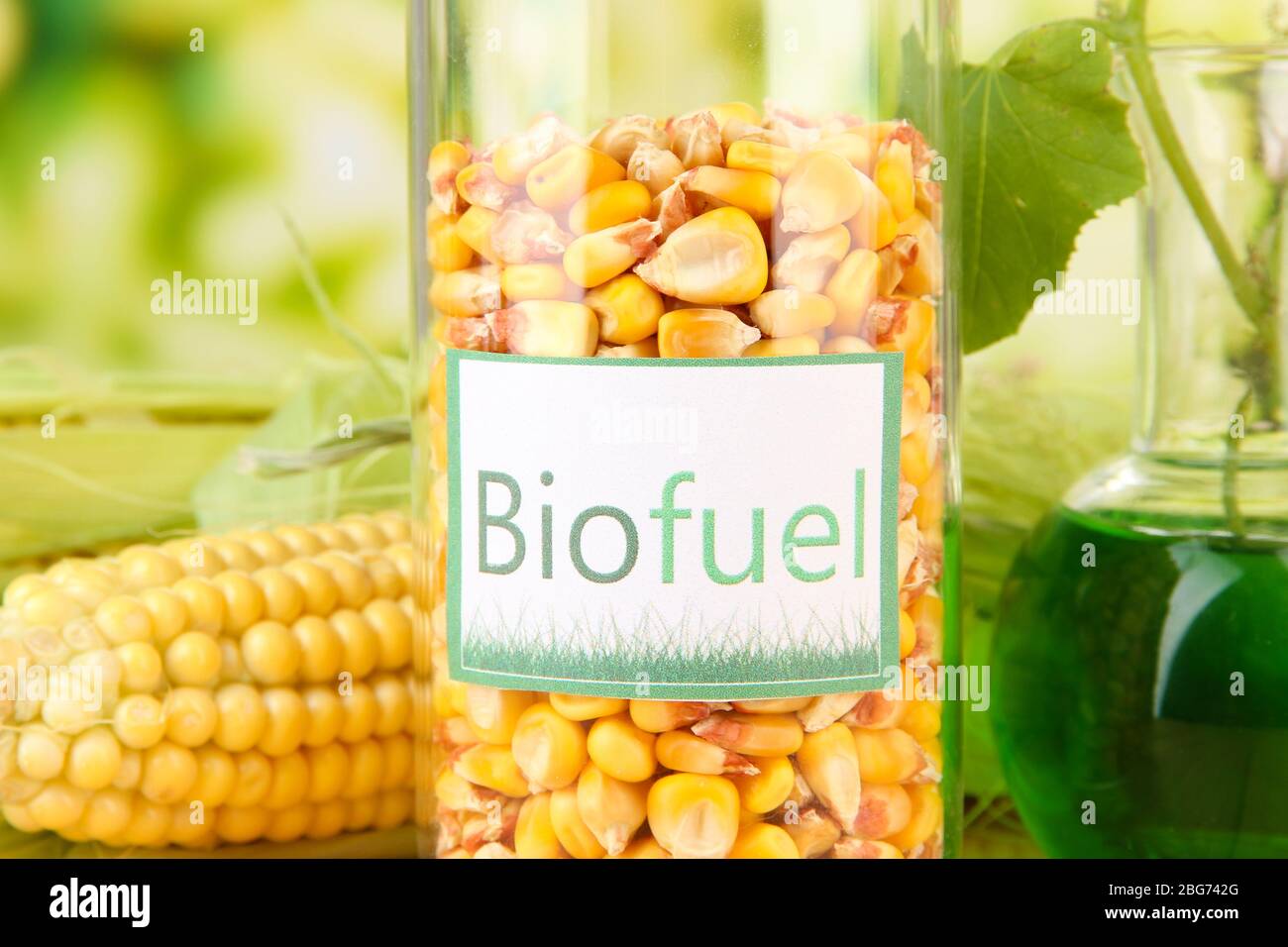 Conceptual photo of bio fuel. On bright background Stock Photo - Alamy