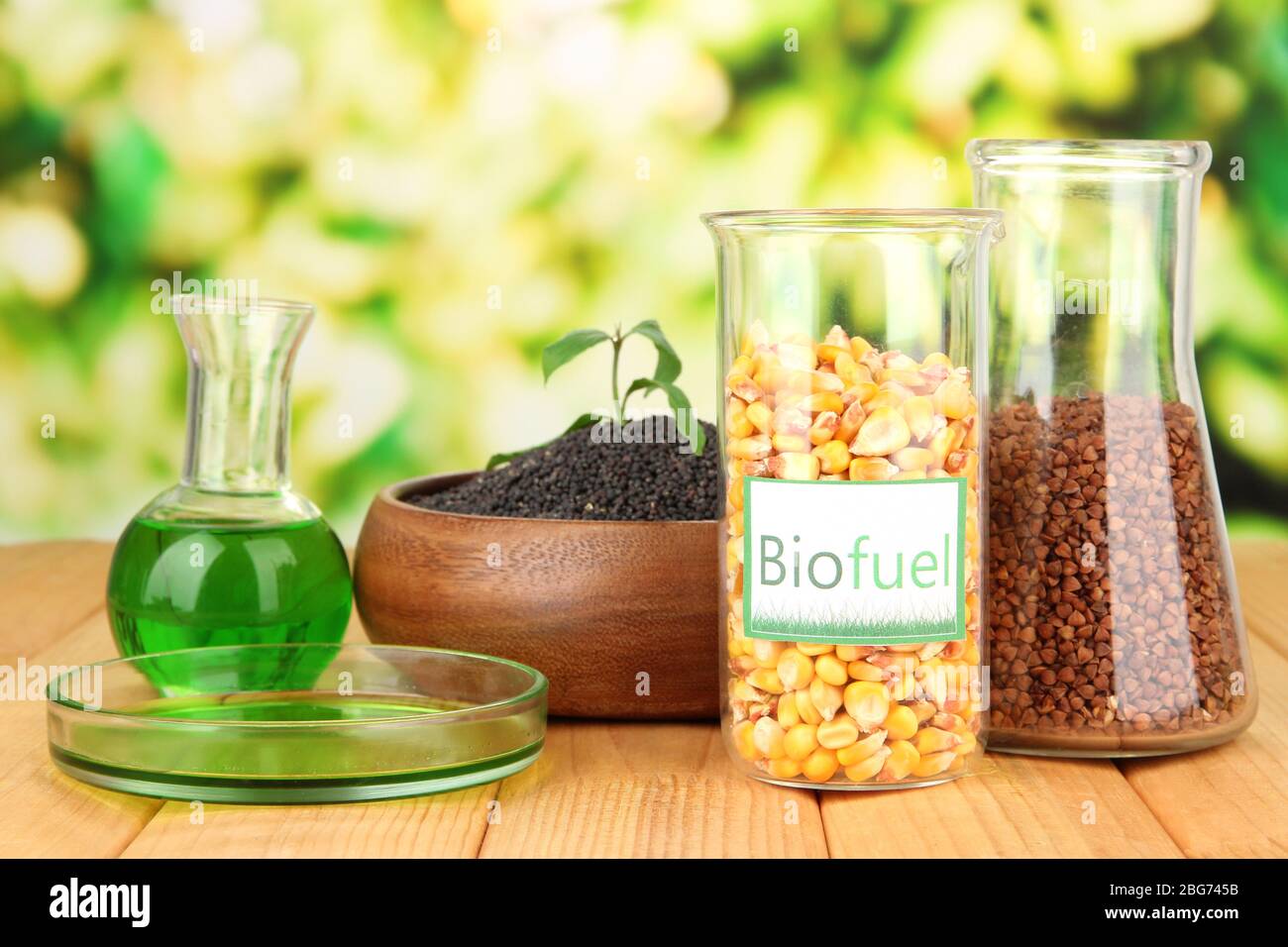 Conceptual photo of bio fuel. On bright background Stock Photo - Alamy