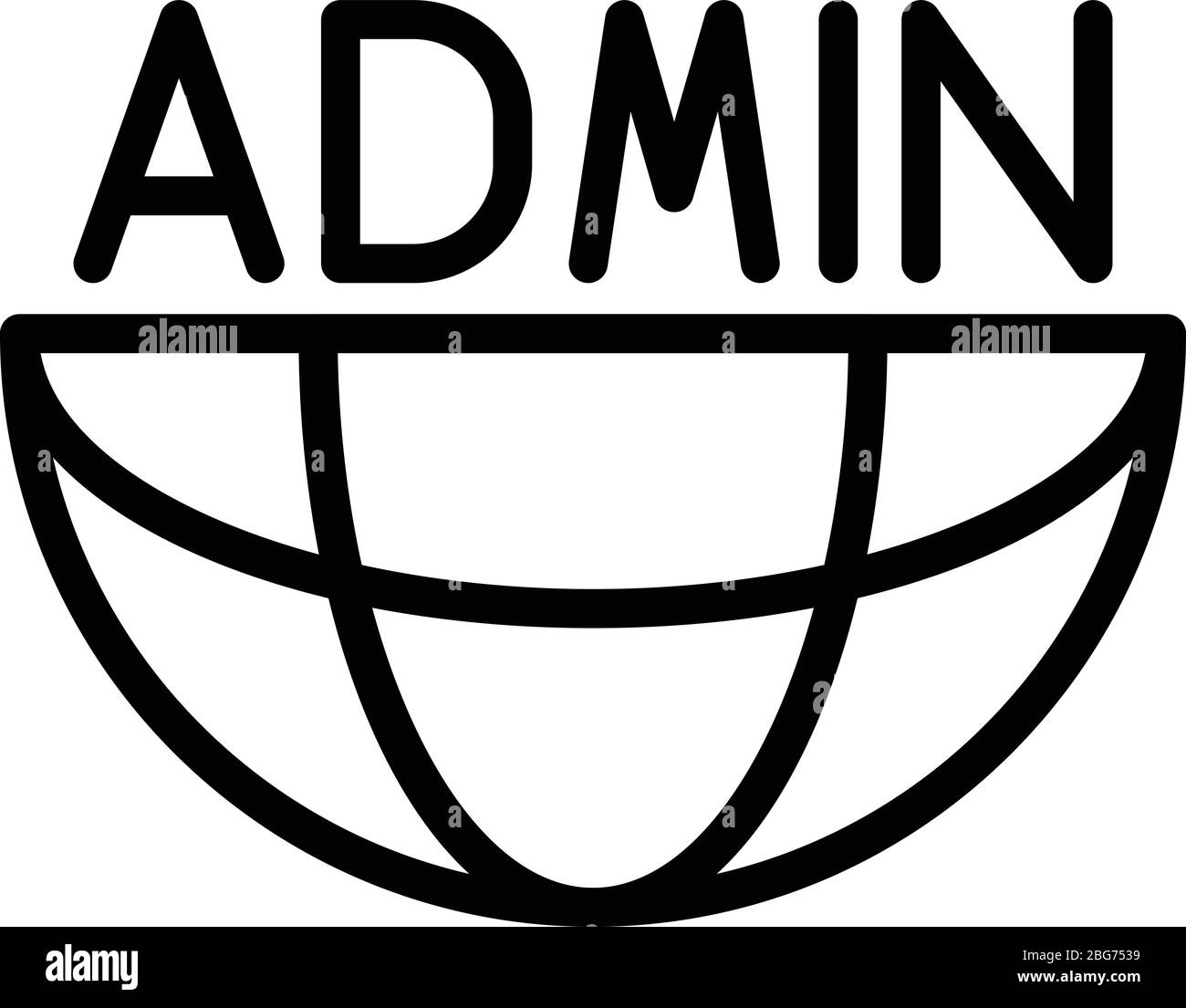 World admin icon, outline style Stock Vector Image & Art - Alamy