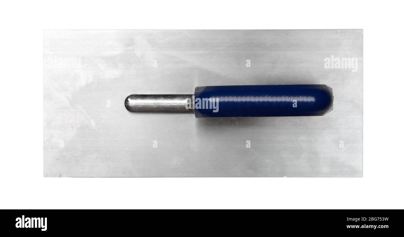 Metal building spatula isolated on a white Stock Photo - Alamy