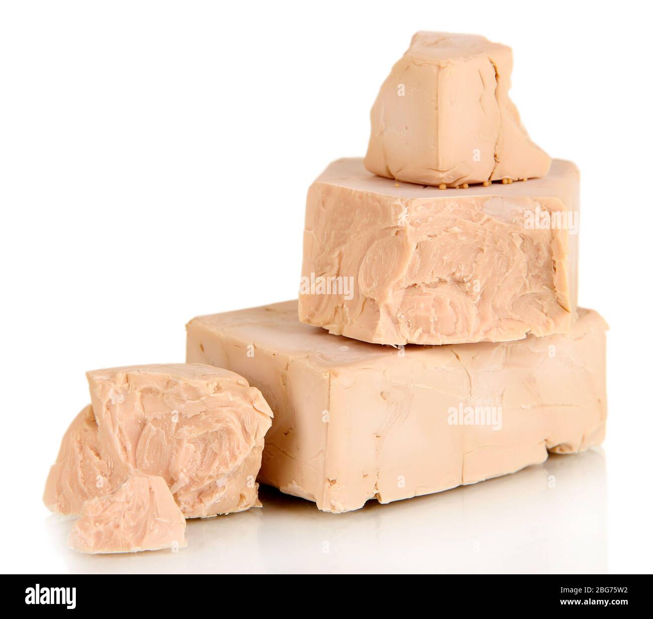 Yeast cubes isolated on white Stock Photo - Alamy