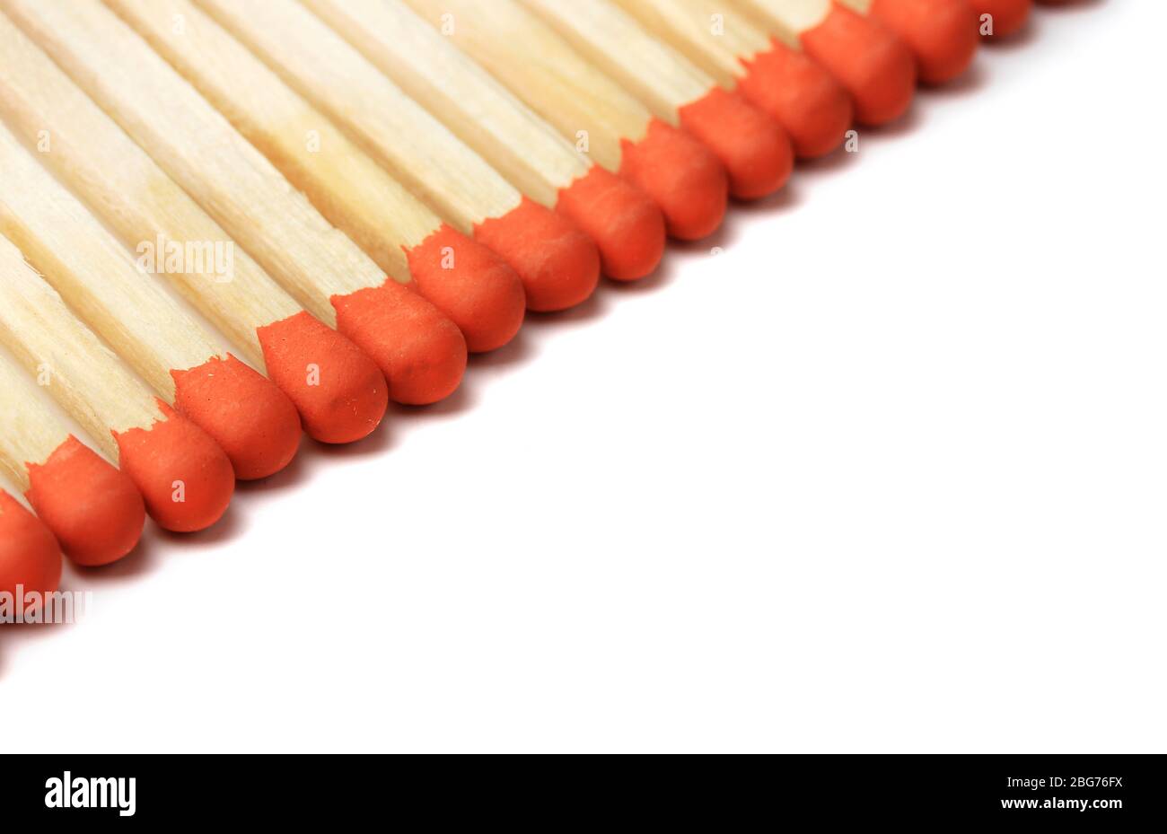 Long matches for fireplace, isolated on white Stock Photo - Alamy