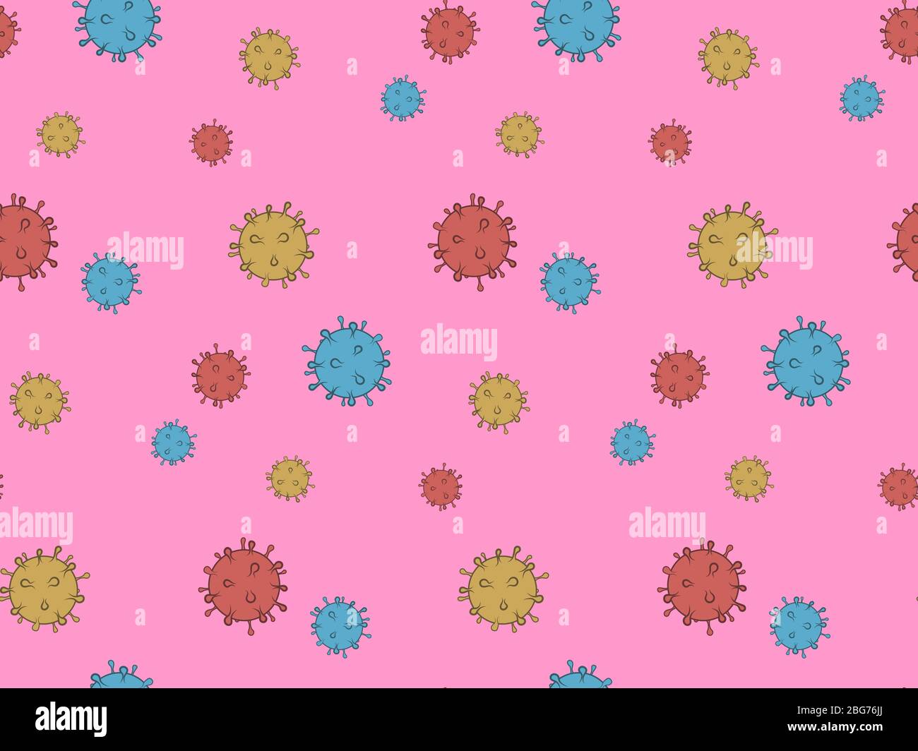 Virus seamless pattern. Healthcare and medical background concept. Bio ...