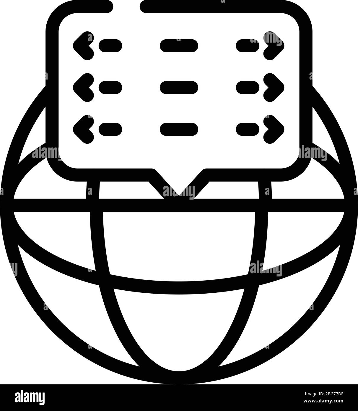 Global coding icon, outline style Stock Vector Image & Art - Alamy